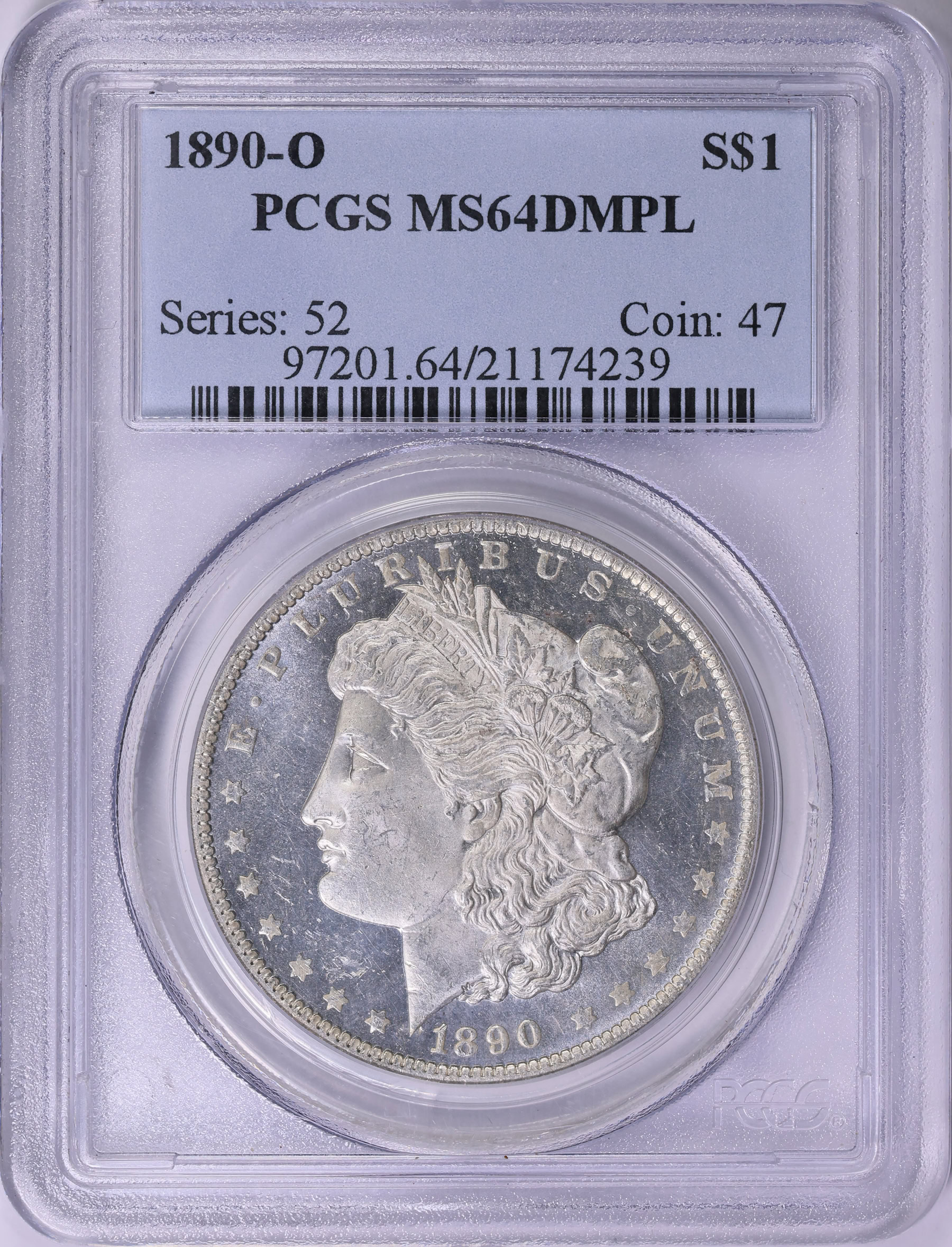 1890-O Morgan Silver Dollar PCGS MS-64 DMPL (Item 1787722) | GreatCollections Coin Auctions