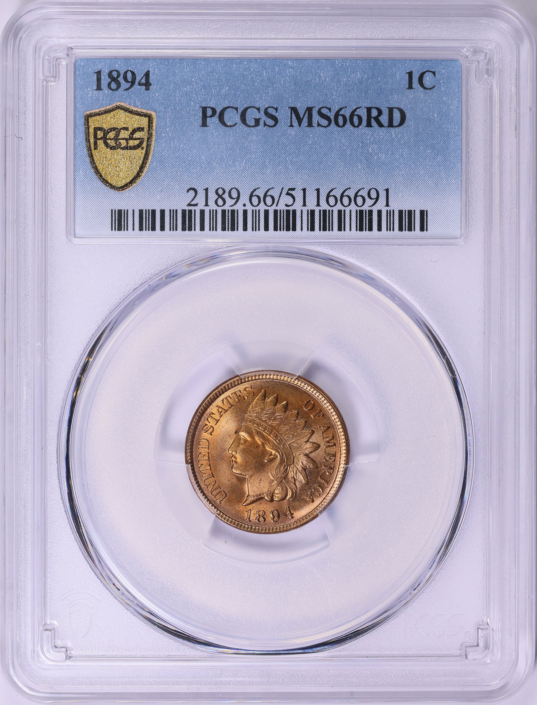 1894 Indian Cent PCGS MS-66 RD (Item 1787723) | GreatCollections Coin Auctions
