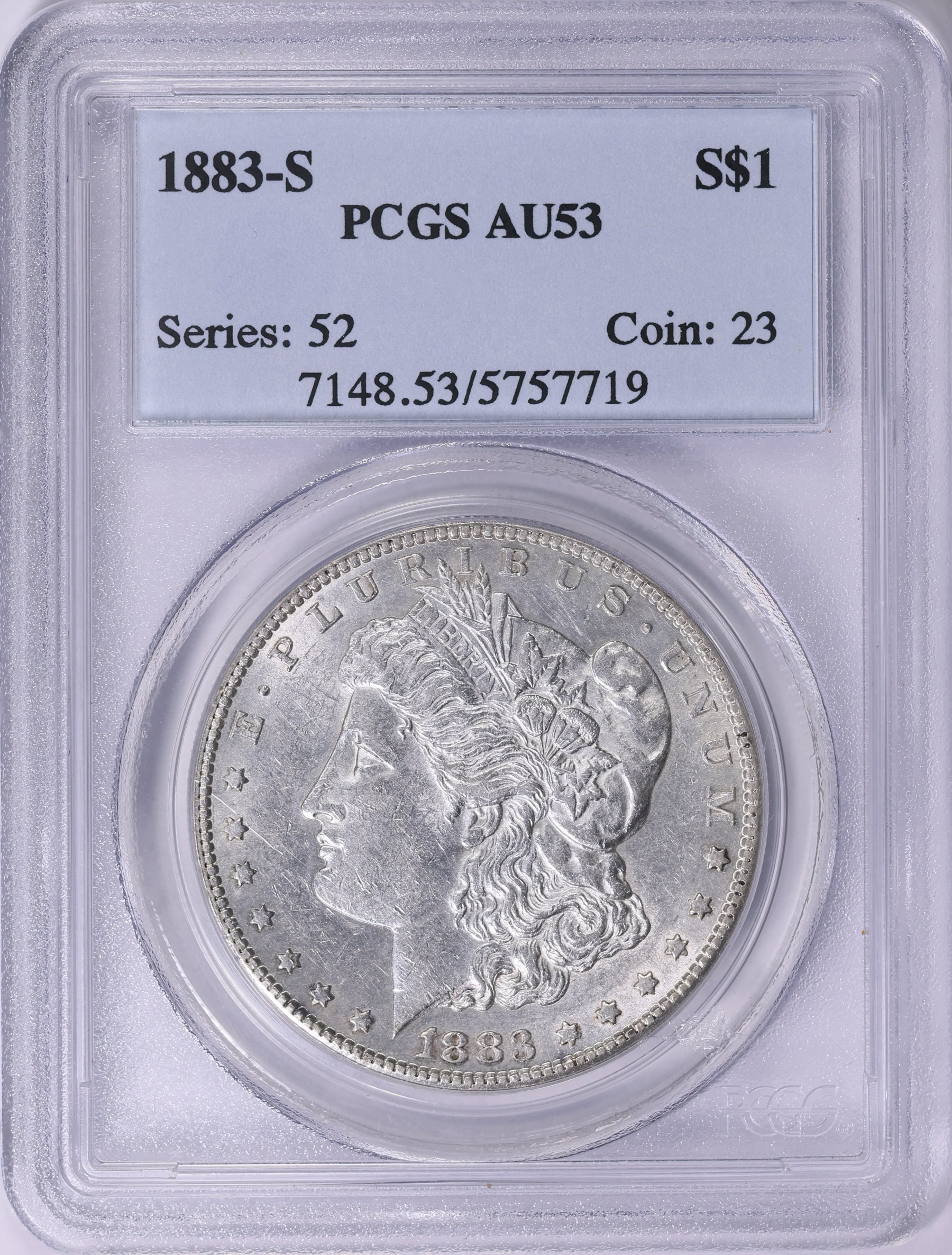 1883-S Morgan Silver Dollar PCGS AU-53 (Item 1787812 ...
