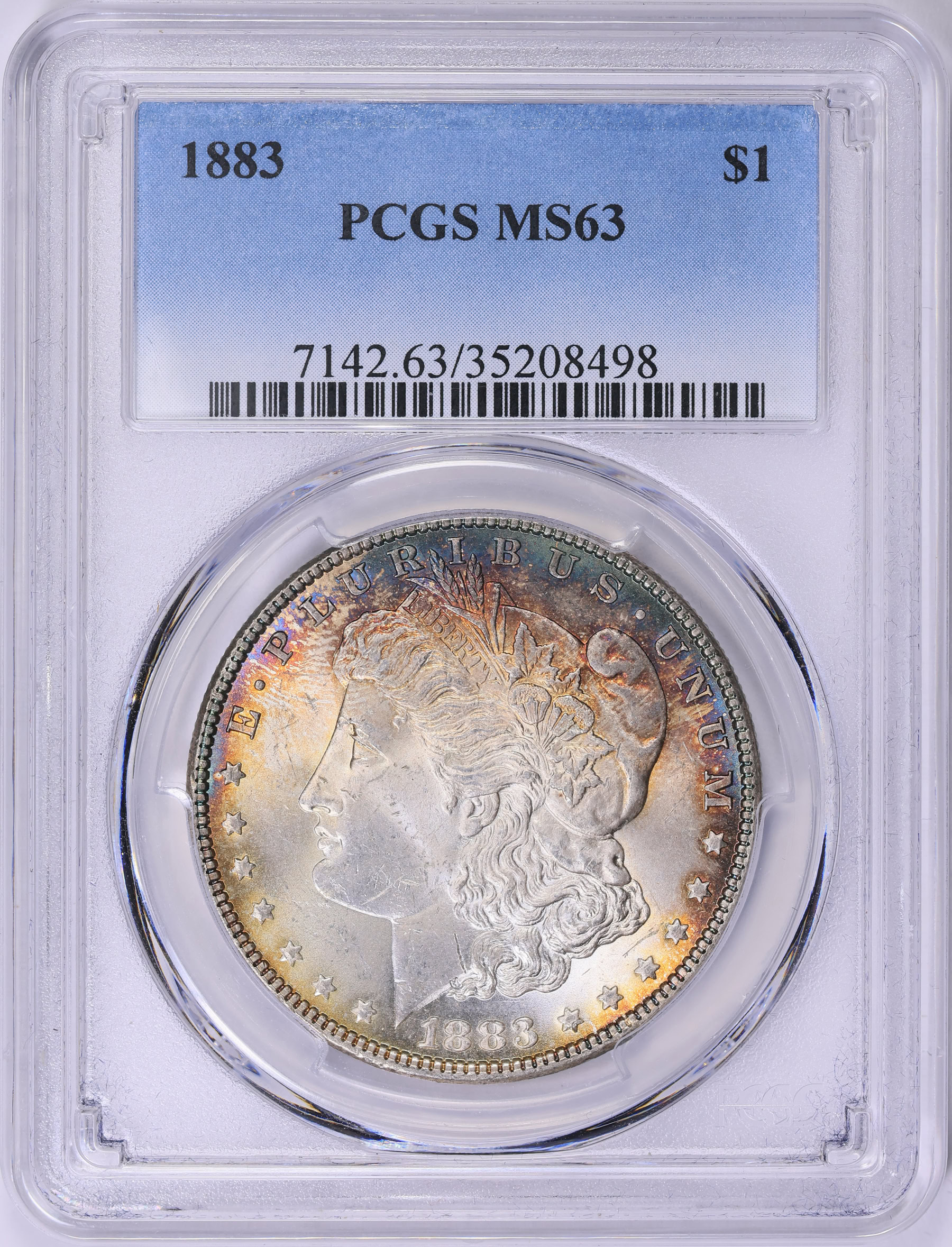 1883 Morgan Silver Dollar PCGS MS-63 (Toned) (Item 1787846) | GreatCollections Coin Auctions