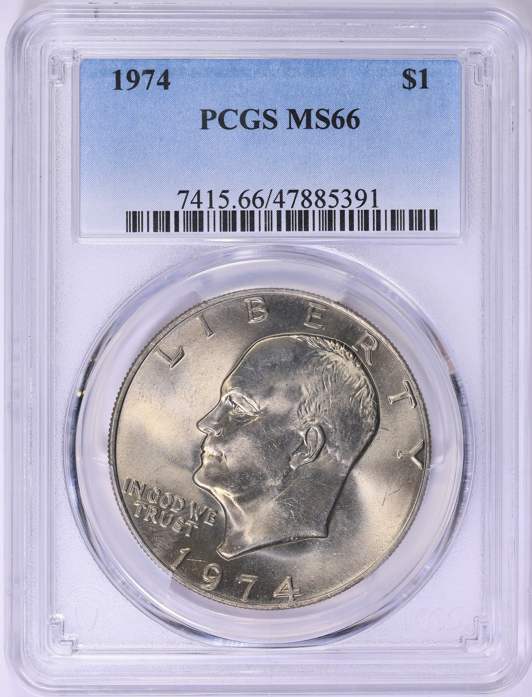 1974 Eisenhower Dollar PCGS MS-66 (Item 1788046) | GreatCollections ...