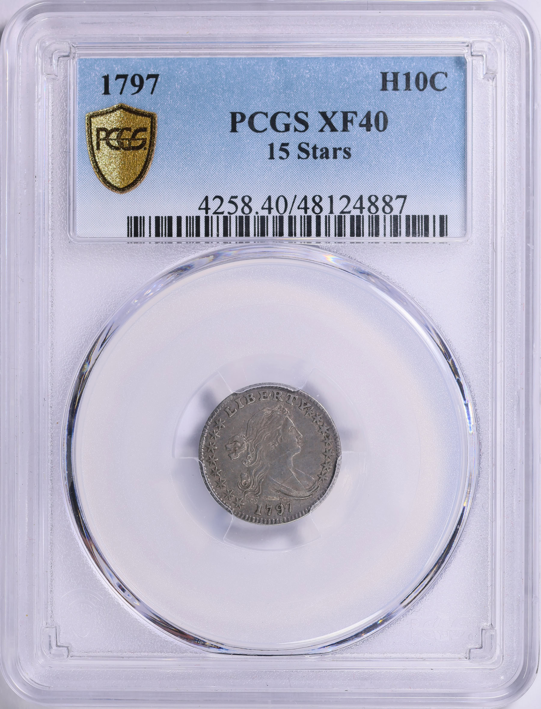 1797 Draped Bust Half Dime 15 Stars PCGS XF-40 (Item 1788293 ...