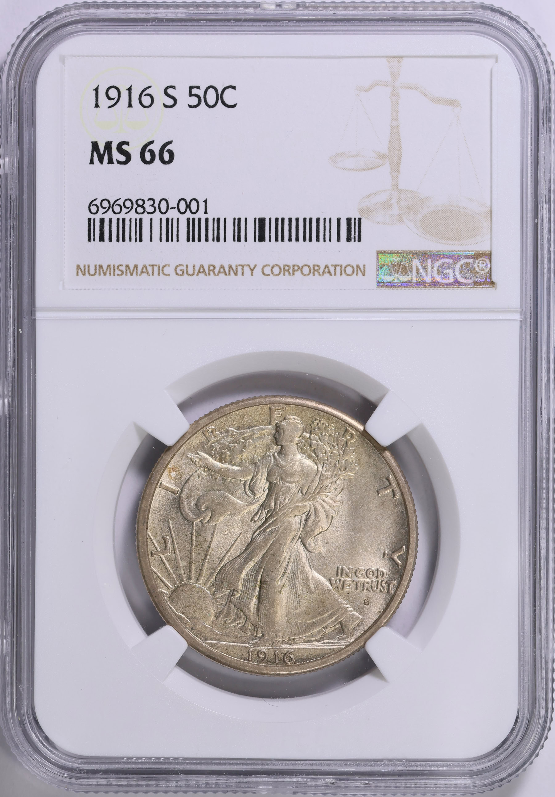 1916-S Walking Liberty Half Dollar NGC MS-66 (Item 1788341 ...
