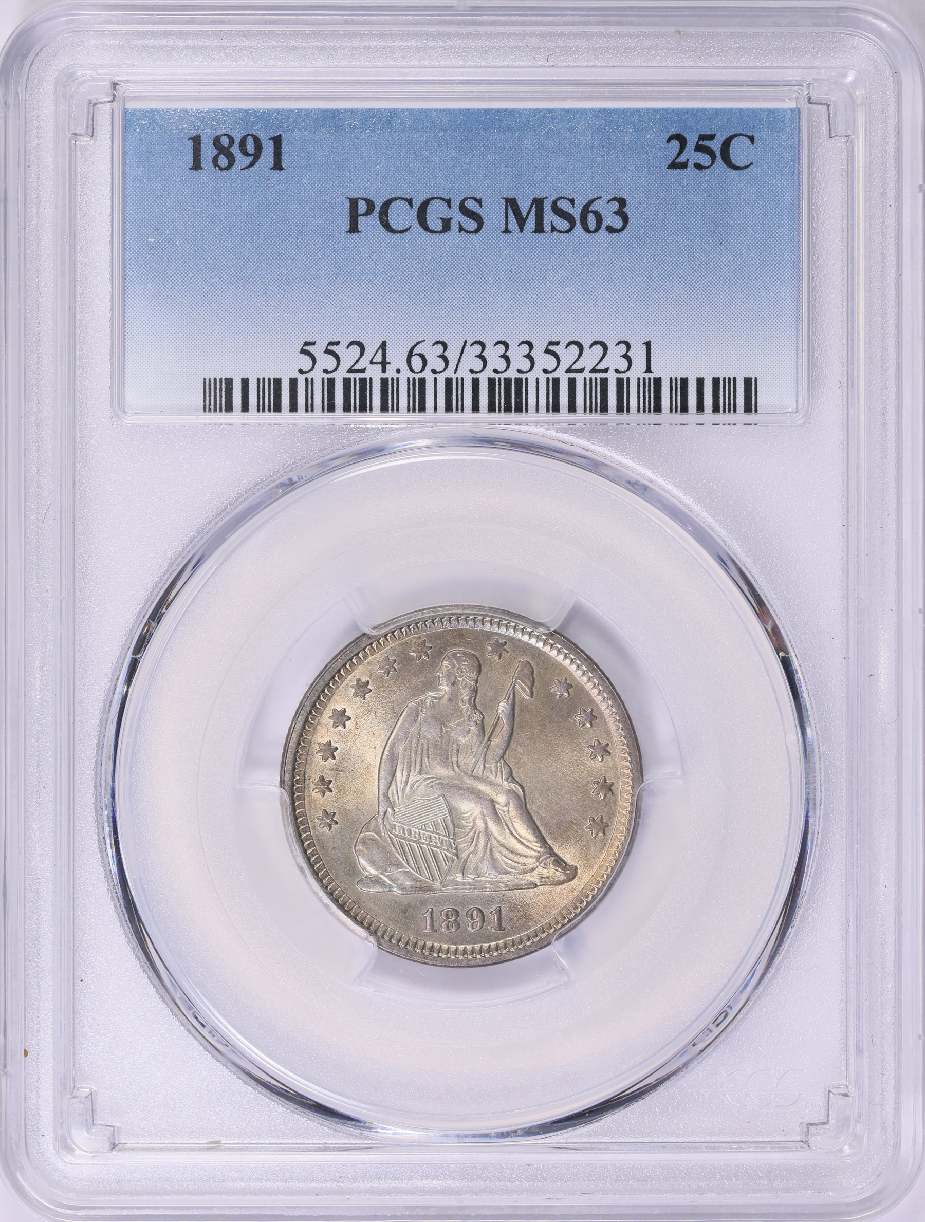 1891 Seated Liberty Quarter PCGS MS-63 (Item 1788388 ...