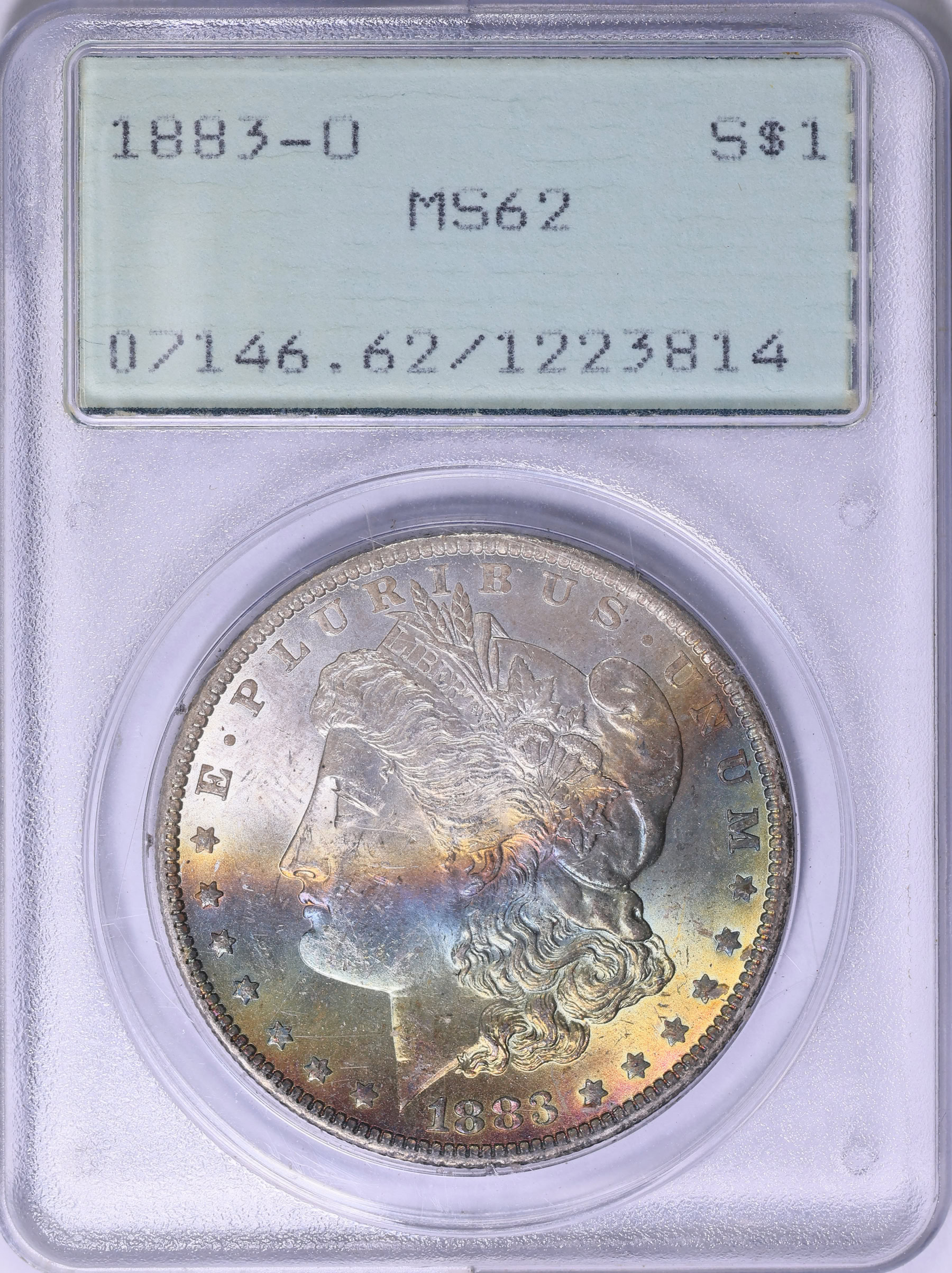 1883-O Morgan Silver Dollar PCGS MS-62 OGH (1st Gen) (Toned) (Item 1788399) | GreatCollections ...