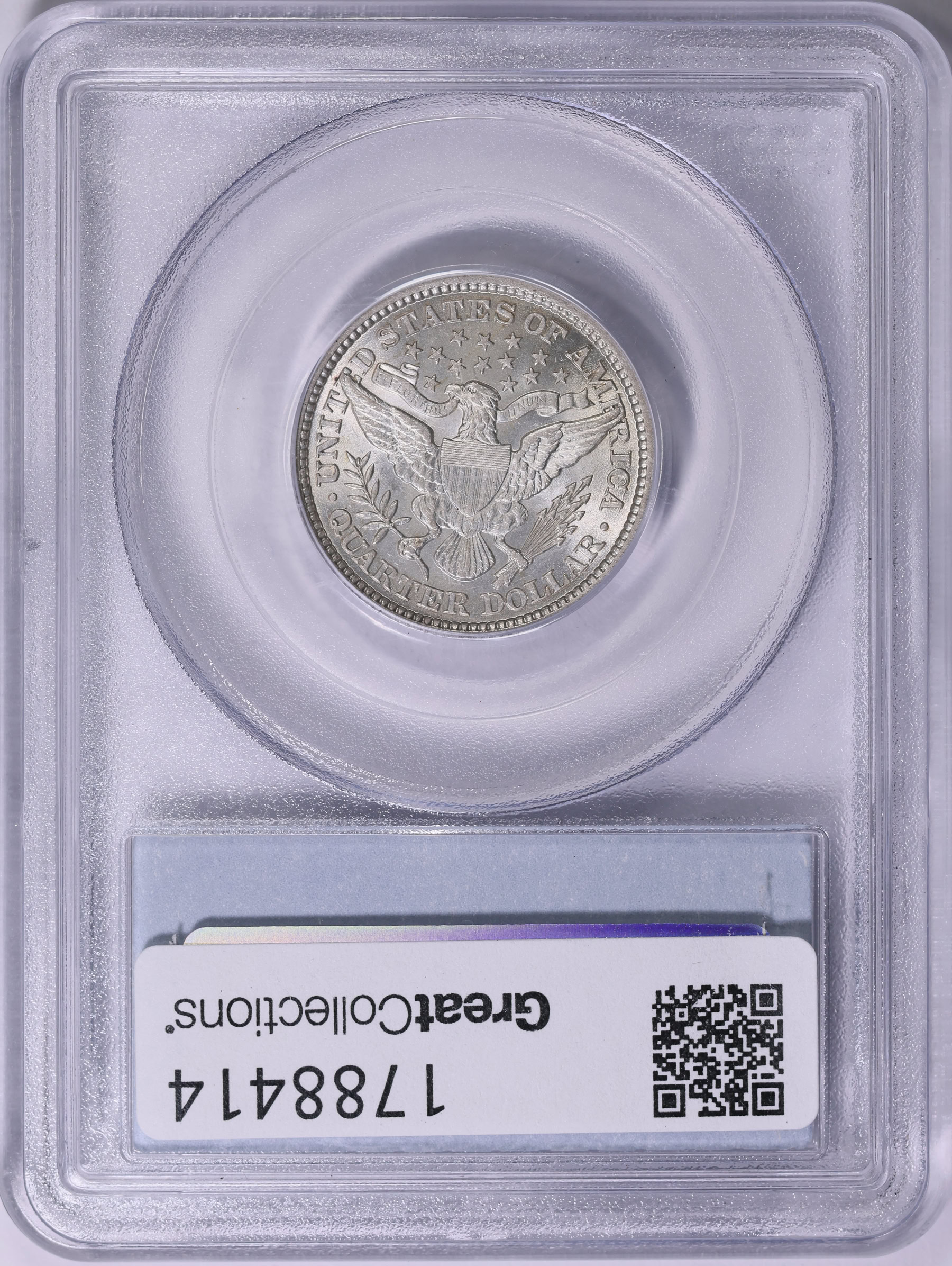 1892 Barber Quarter PCGS AU-55 (Item 1788414) | GreatCollections Coin ...