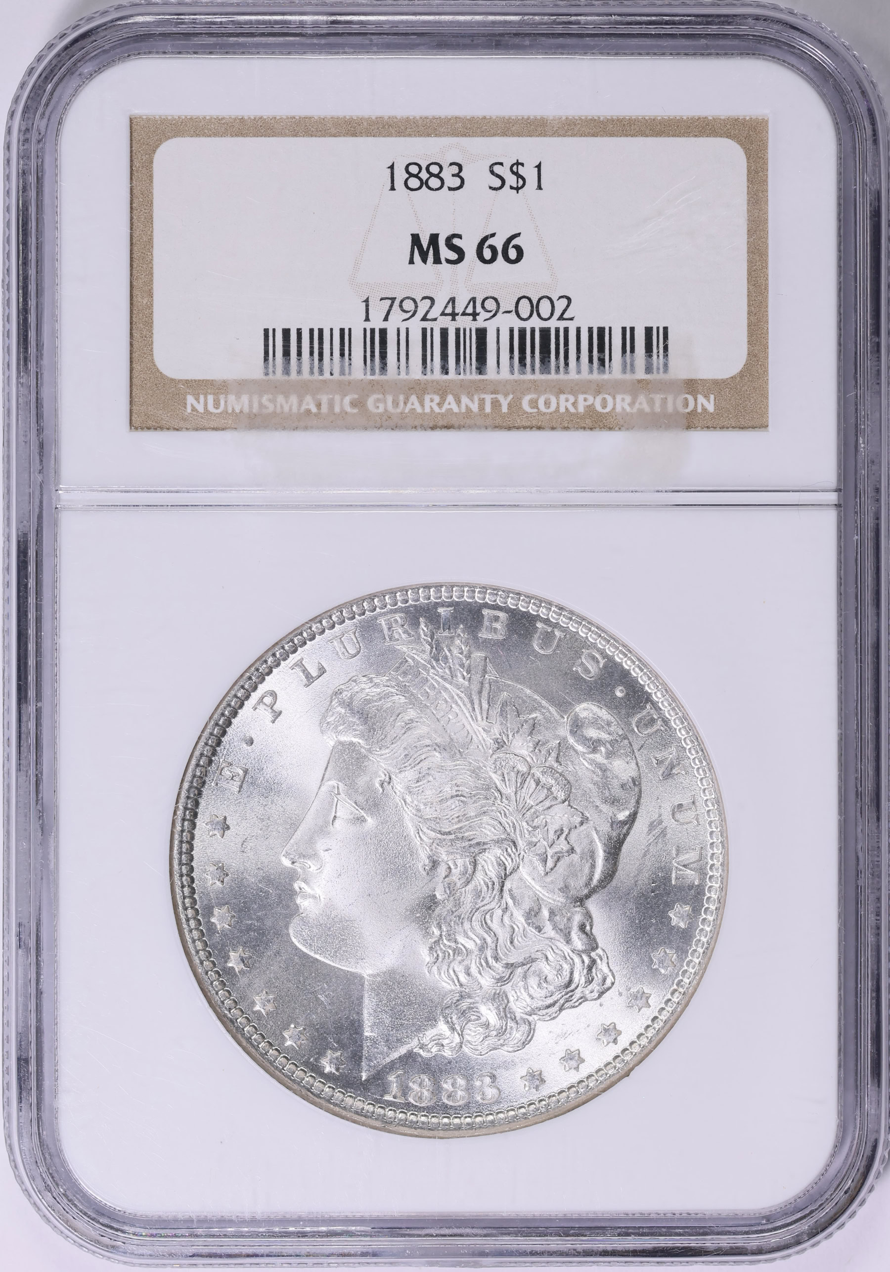 1883 Morgan Silver Dollar NGC MS-66 (Item 1788417) | GreatCollections Coin Auctions