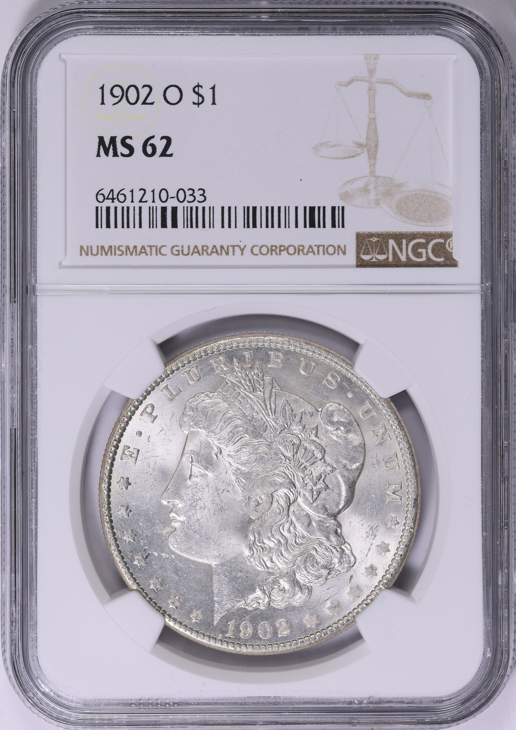 1902-O Morgan Silver Dollar NGC MS-62 (Item 1788470) | GreatCollections Coin Auctions