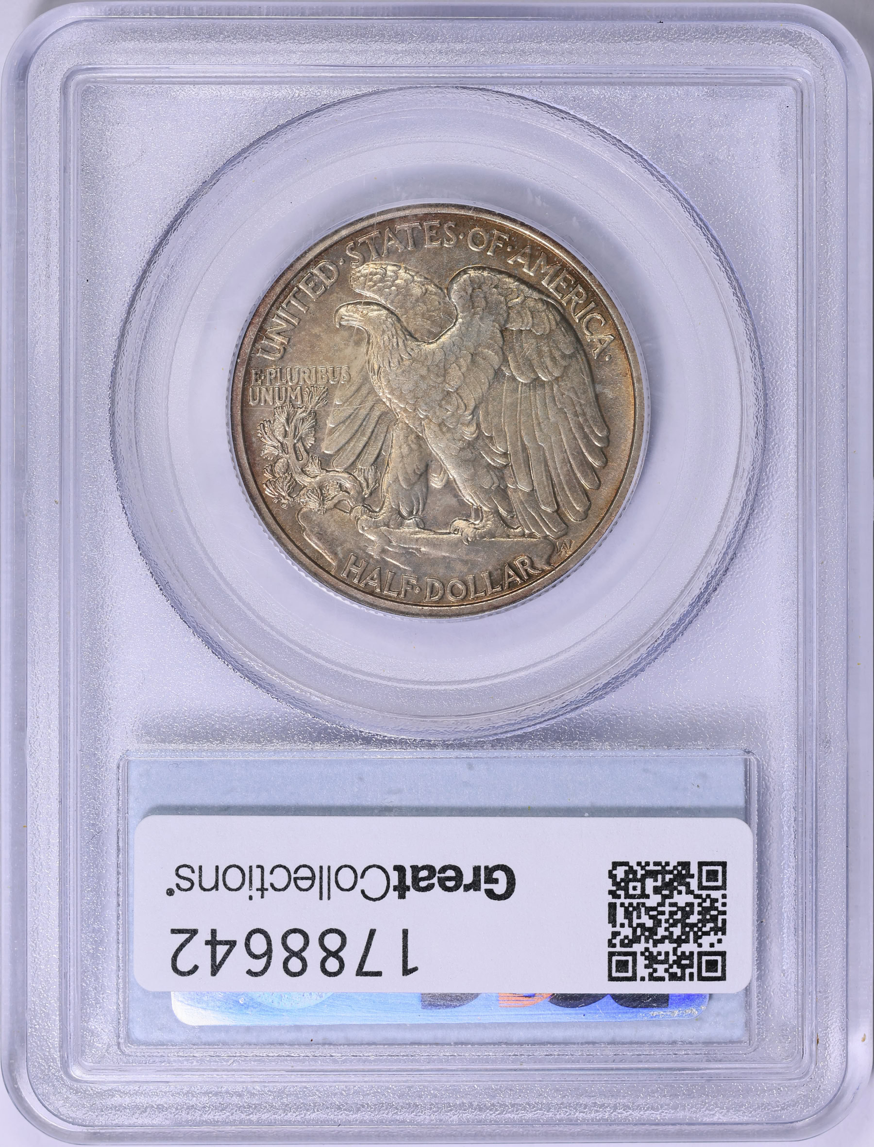 1936 Walking Liberty Half Dollar PCGS Proof-65 (CAC Green) (Toned) (Item 1788642 ...