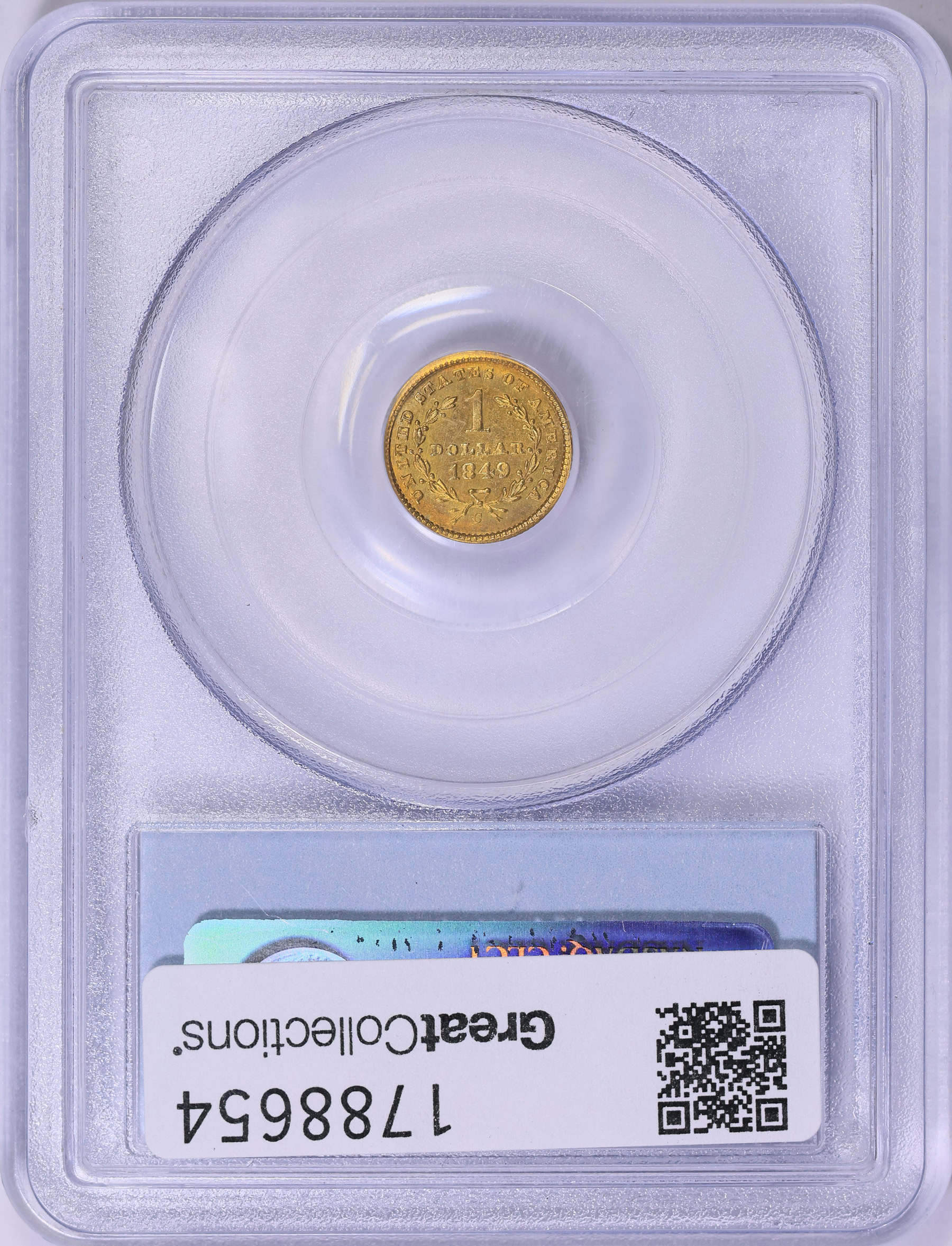 1849-C Liberty Gold Dollar Closed Wreath PCGS MS-63 (Item 1788654 ...
