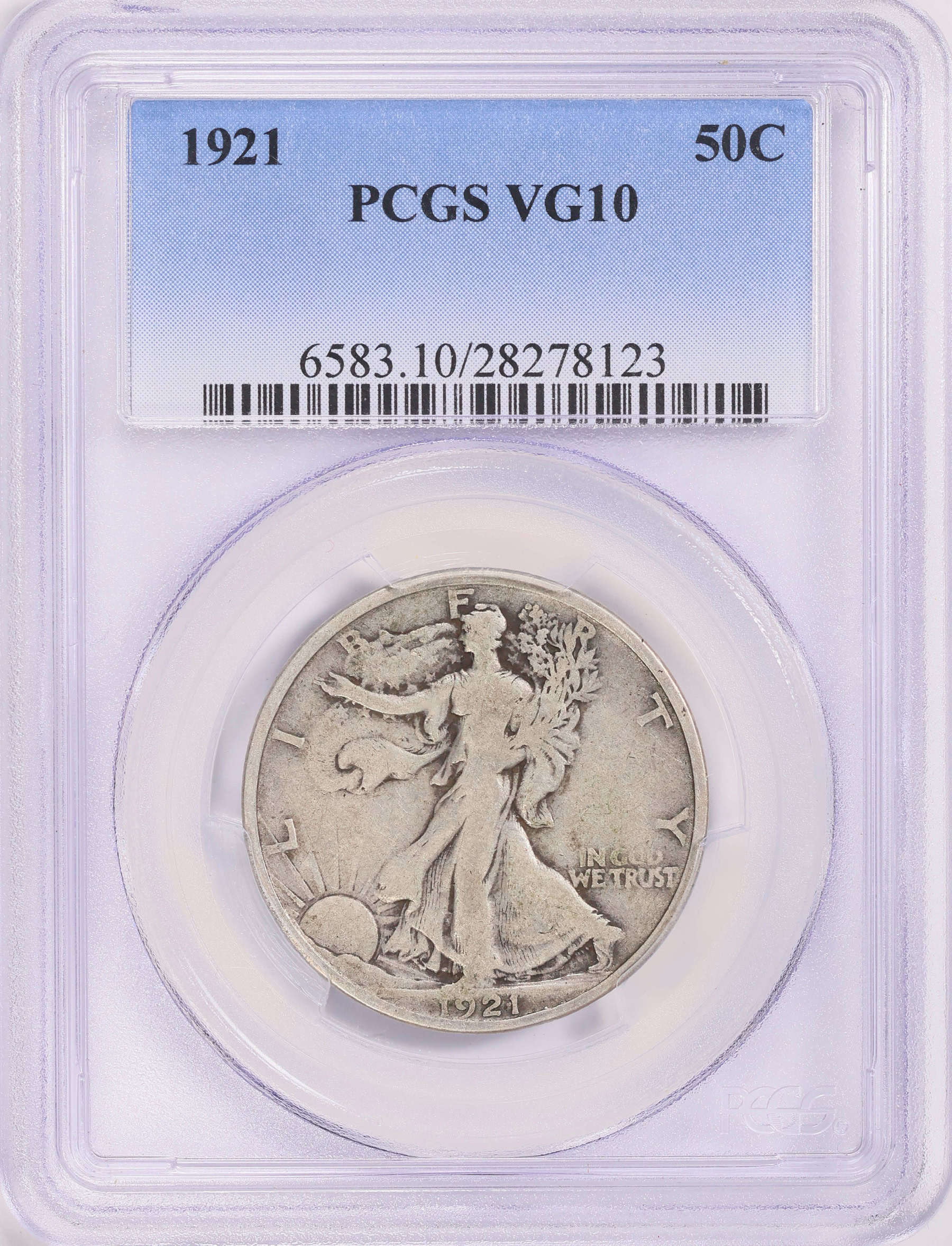 1921 Walking Liberty Half Dollar PCGS VG-10 (Item 1788764) | GreatCollections Coin Auctions