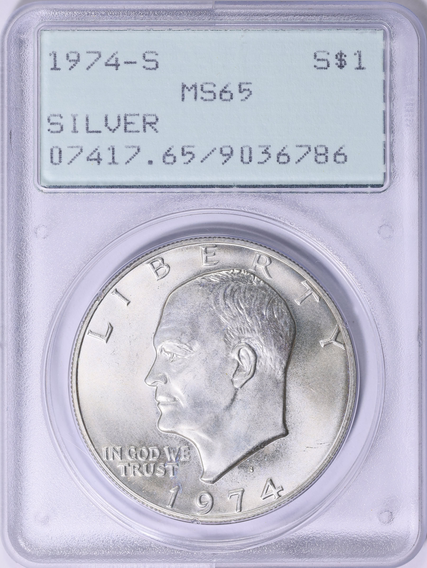 1974-S Eisenhower Dollar Silver PCGS MS-65 OGH (1st Gen) (Item 1788829 ...