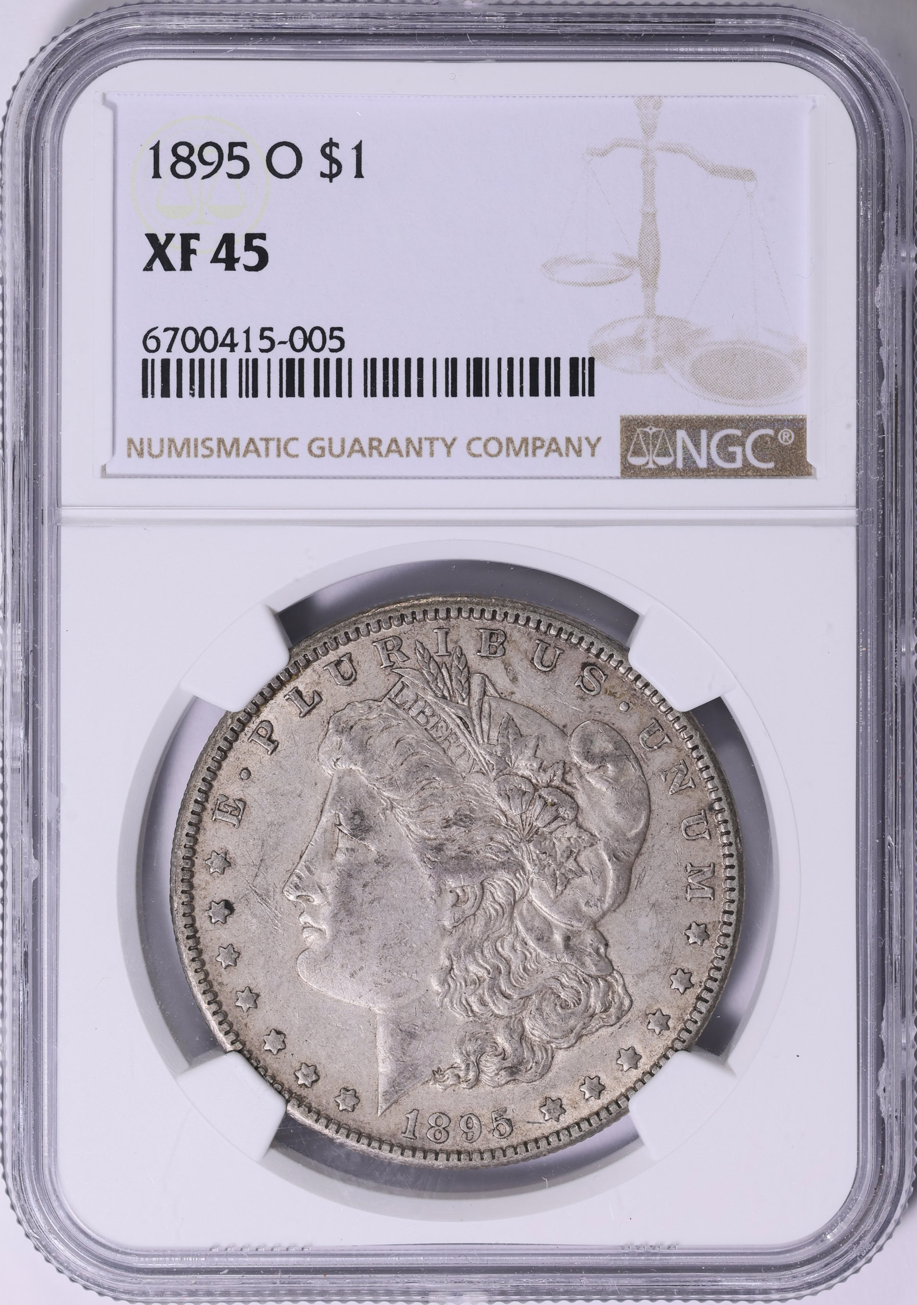 1895-O Morgan Silver Dollar NGC XF-45 (Item 1789052) | GreatCollections Coin Auctions