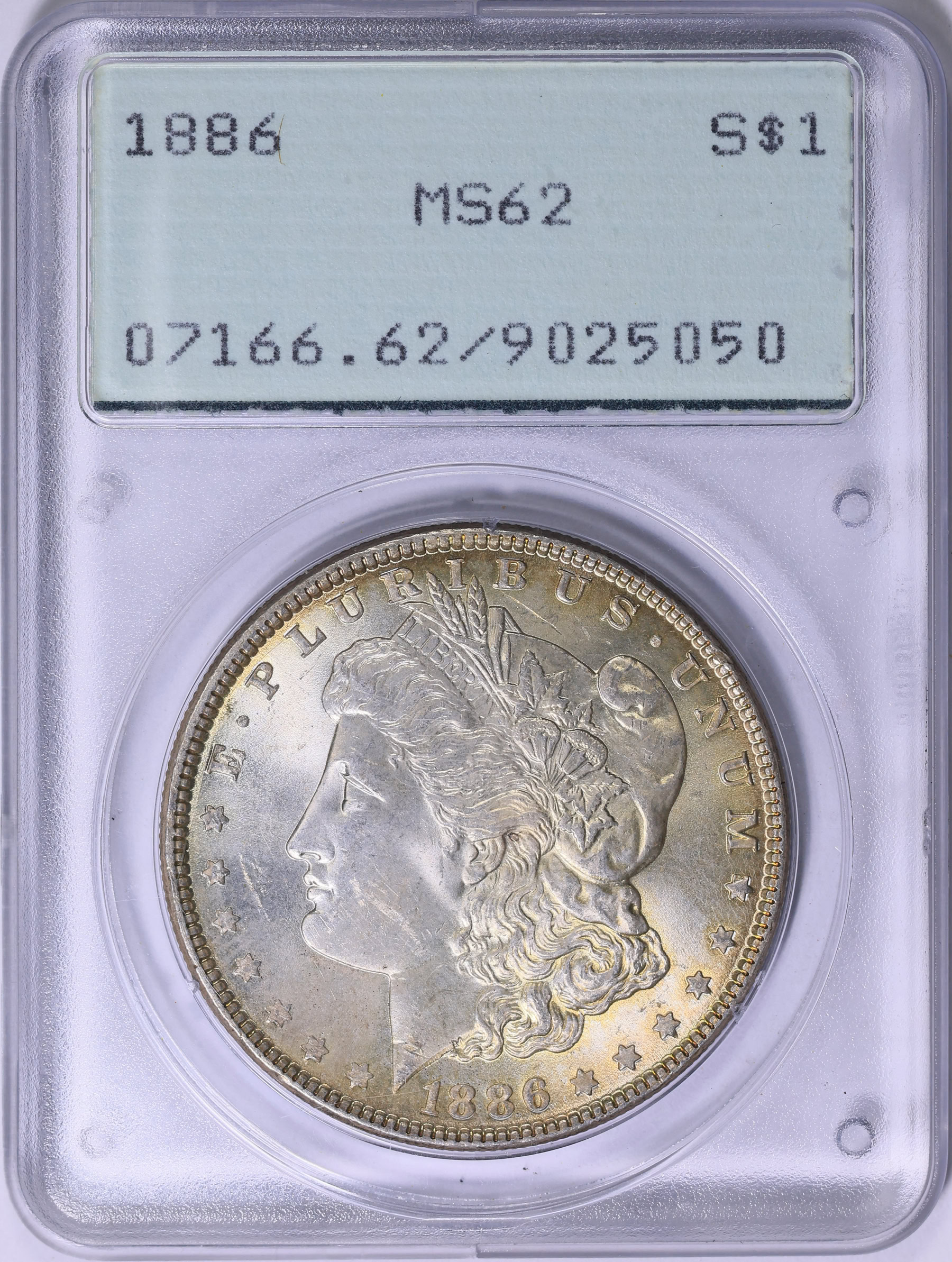 1886 Morgan Silver Dollar PCGS MS-62 OGH (1st Gen) (Item 1789087) | GreatCollections Coin Auctions