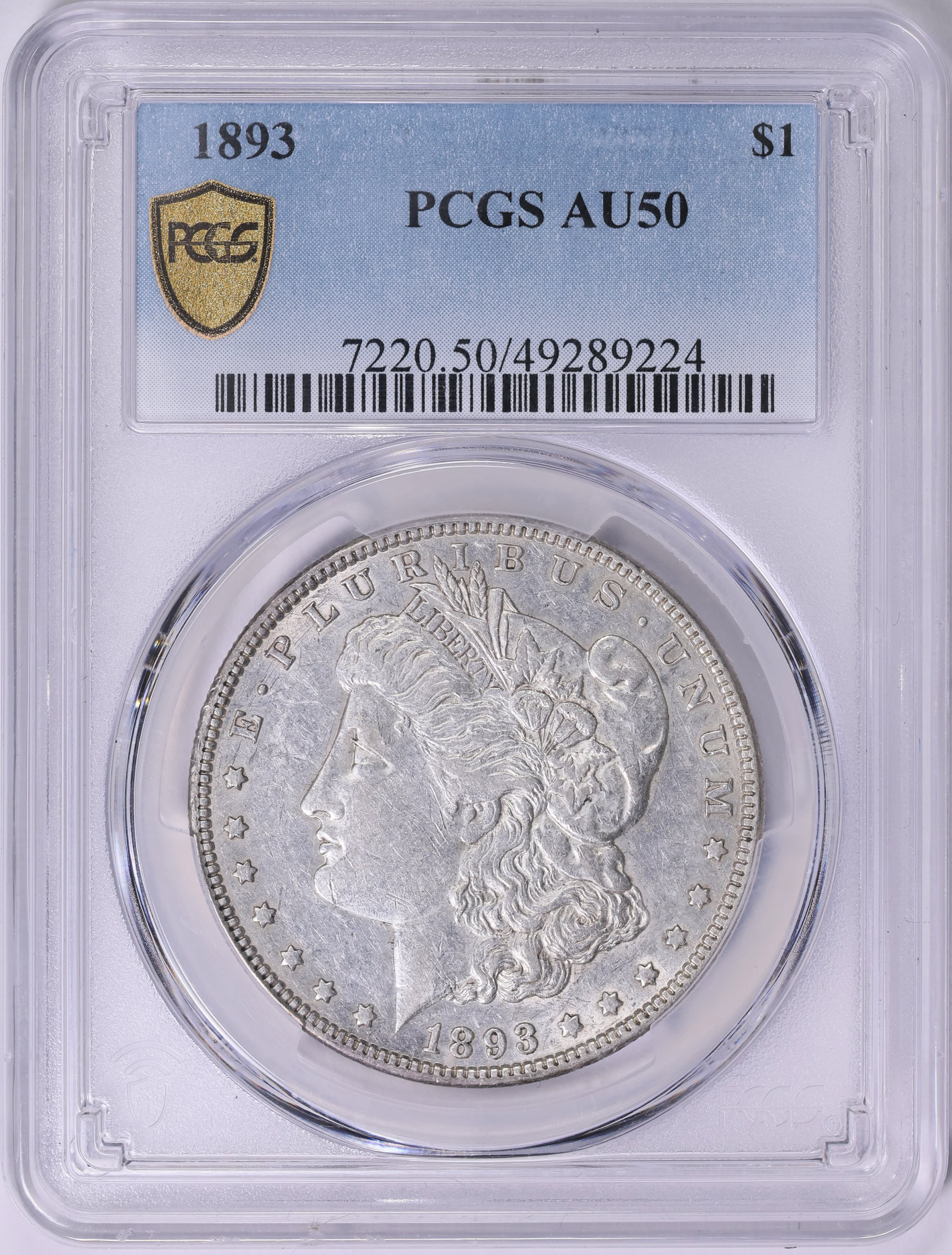 1893 Morgan Silver Dollar PCGS AU-50 (Item 1789142) | GreatCollections Coin Auctions
