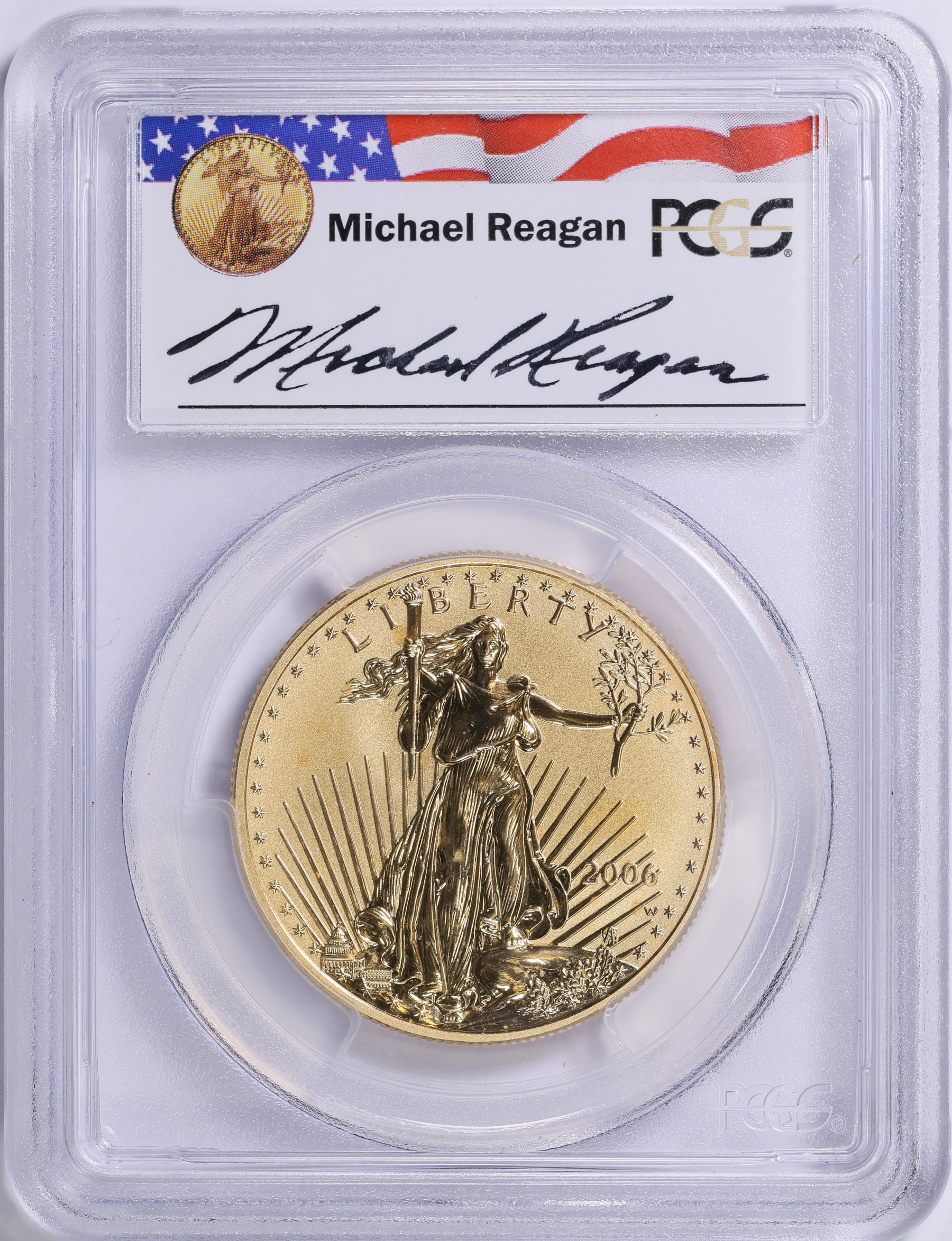 2006-W $50 One-Ounce Gold American Eagle 20th Anniversary Reverse Proof First Strike PCGS Proof ...