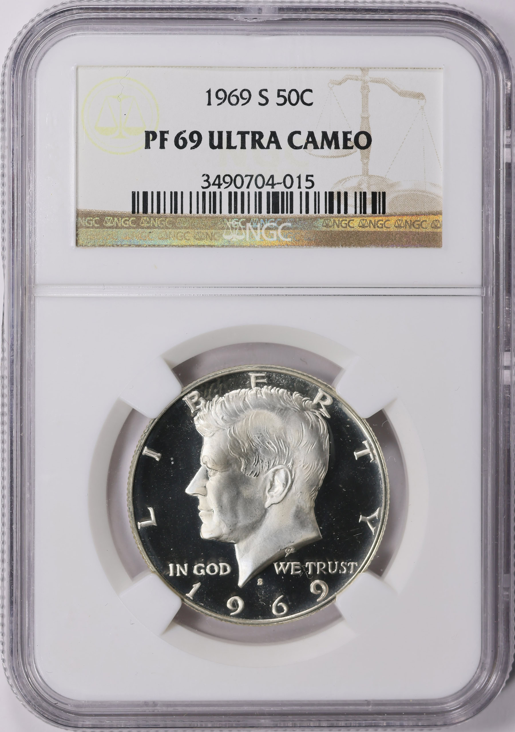 1969-S Kennedy Half Dollar NGC Proof-69 UC (Item 1789185) | GreatCollections Coin Auctions