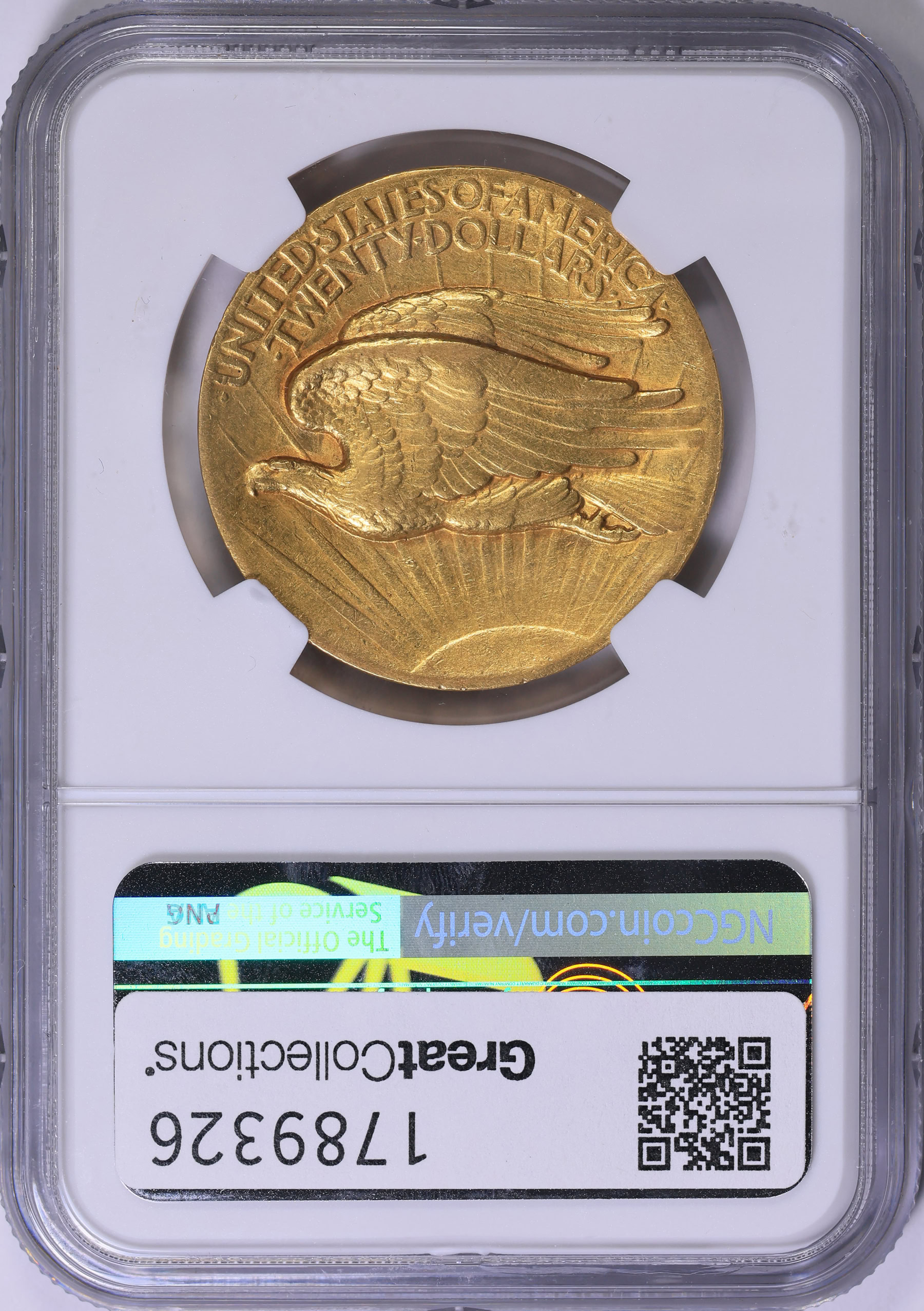 1907 Saint-Gaudens Gold Double Eagle MCMVII, High Relief, Wire Edge NGC AU-55 (Item 1789326 ...