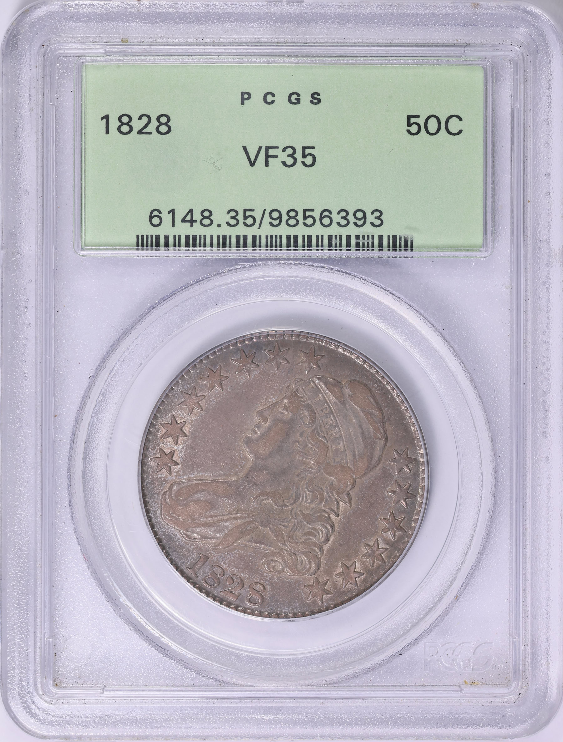 1828 Capped Bust Half Dollar PCGS VF-35 OGH (Item 1789334) | GreatCollections Coin Auctions