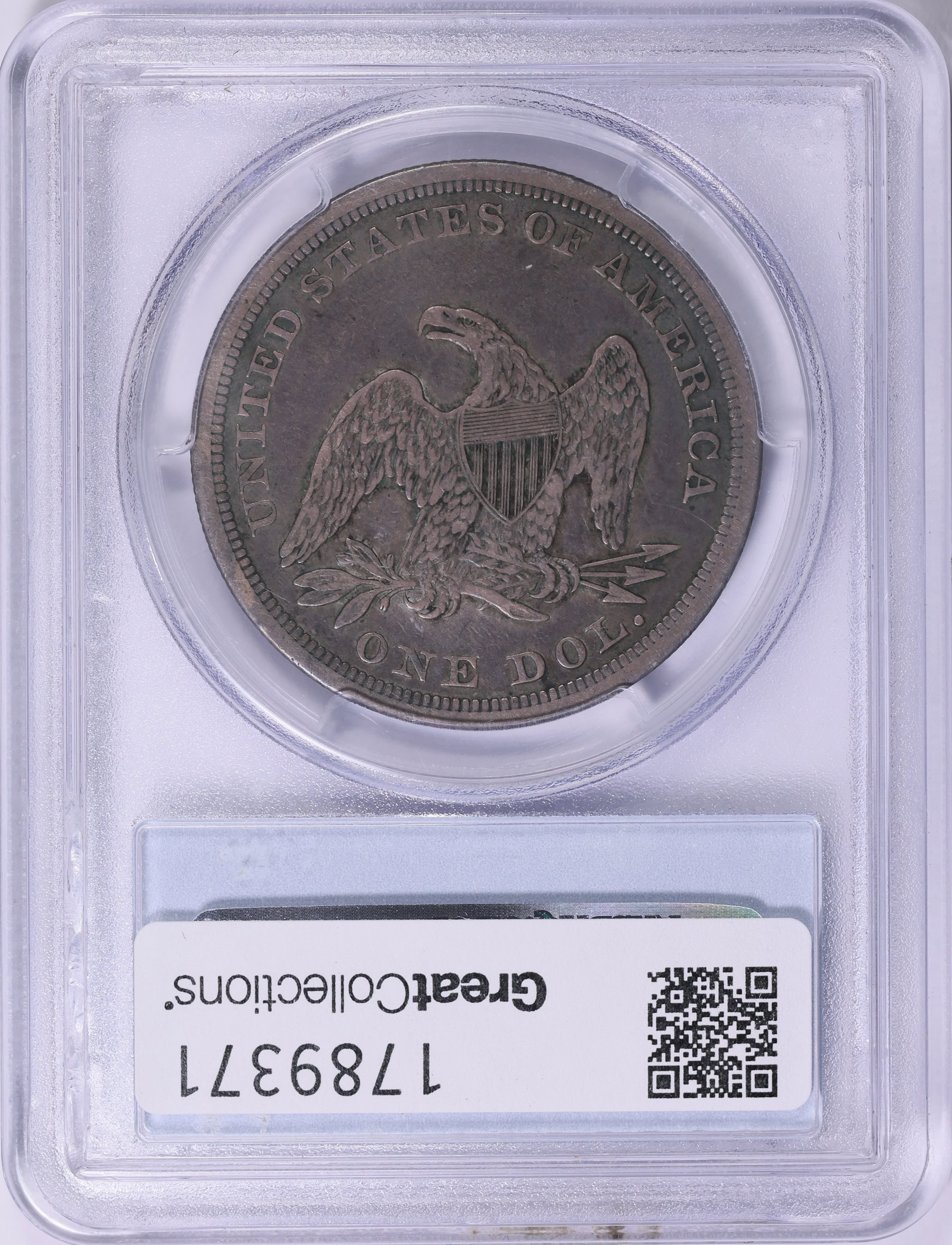 1840 Seated Liberty Silver Dollar PCGS VF-30 (CAC Green) (Item 1789371) | GreatCollections Coin ...