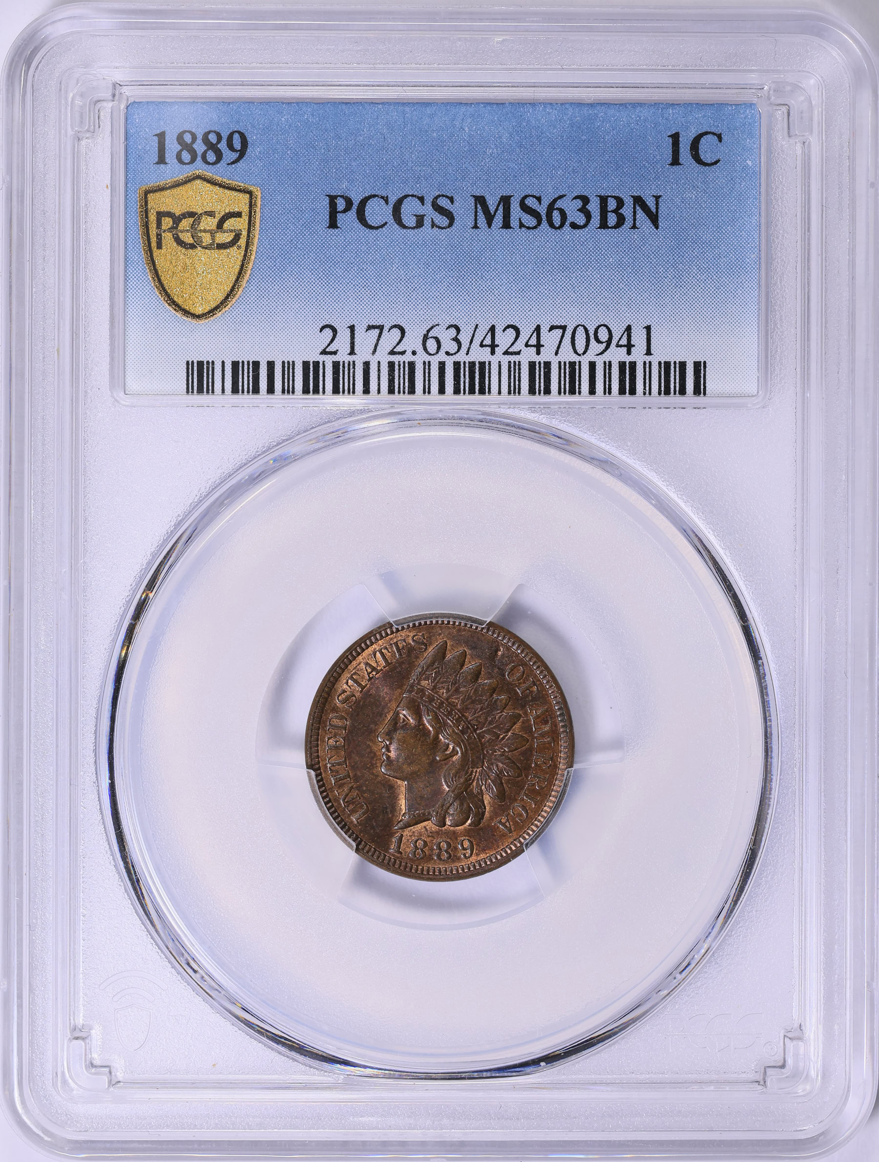 1889 Indian Cent PCGS MS-63 BN (Item 1789404) | GreatCollections Coin Auctions