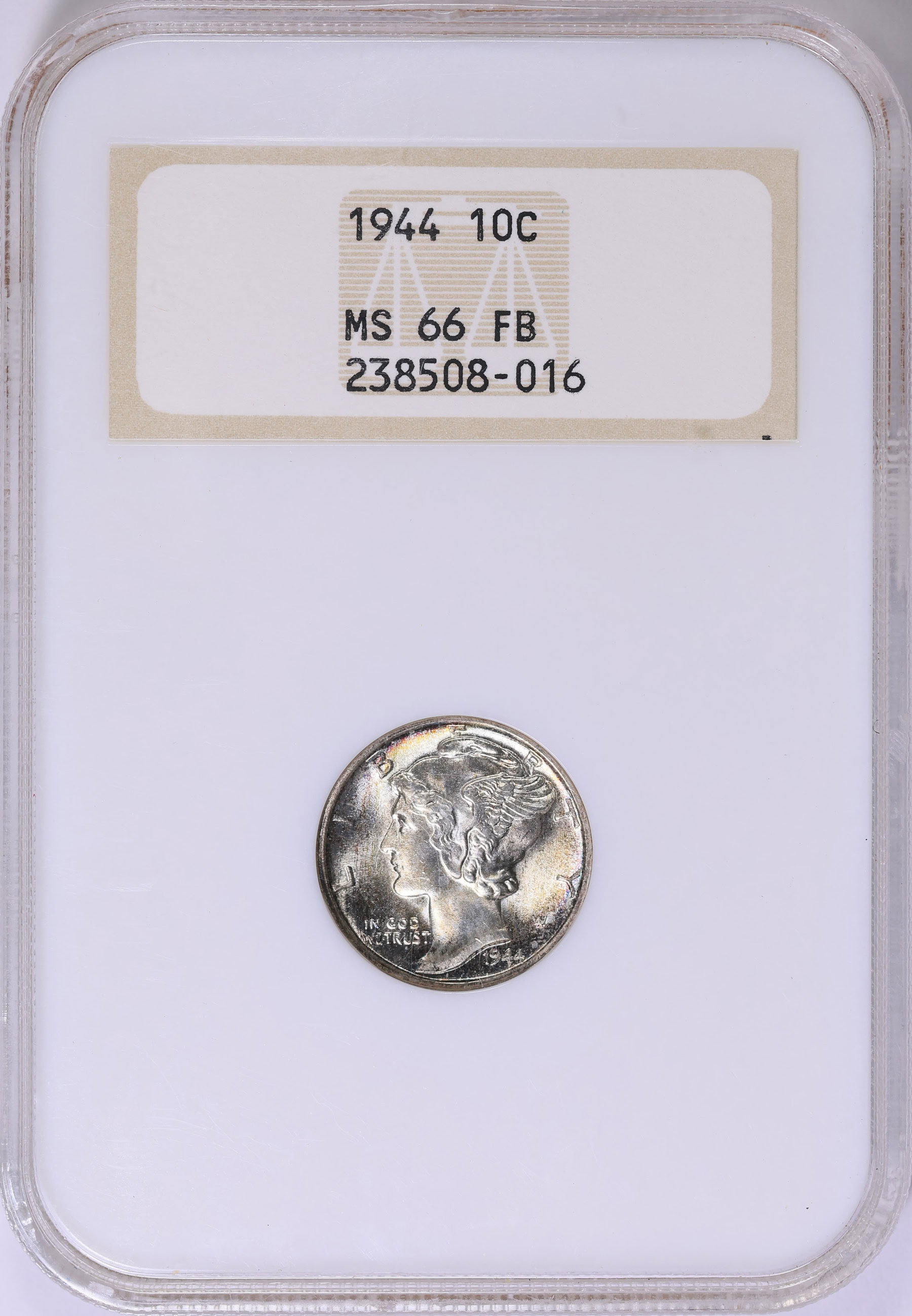 1944 Mercury Dime NGC MS-66 FB OH (Toned) (Item 1789422) | GreatCollections Coin Auctions