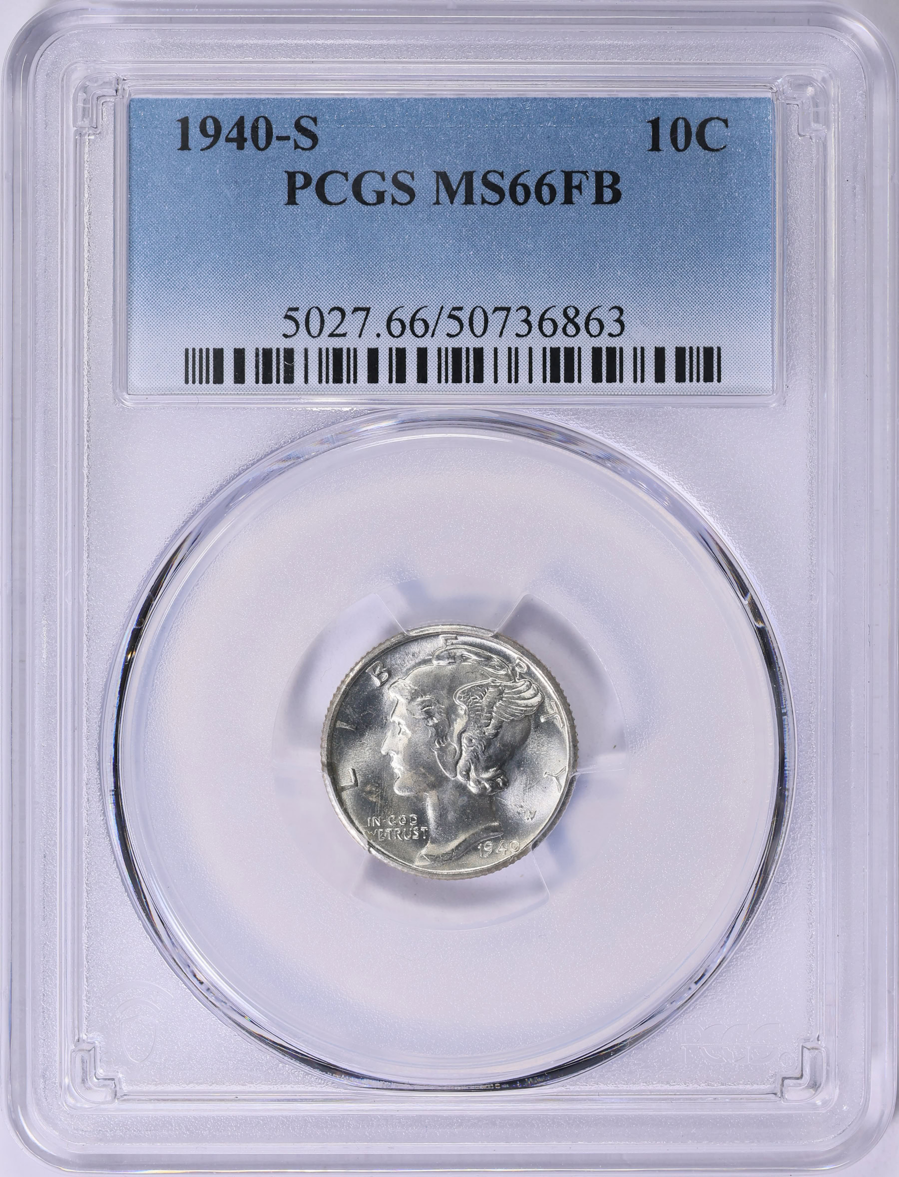 1940-S Mercury Dime PCGS MS-66 FB (Item 1789433) | GreatCollections Coin Auctions