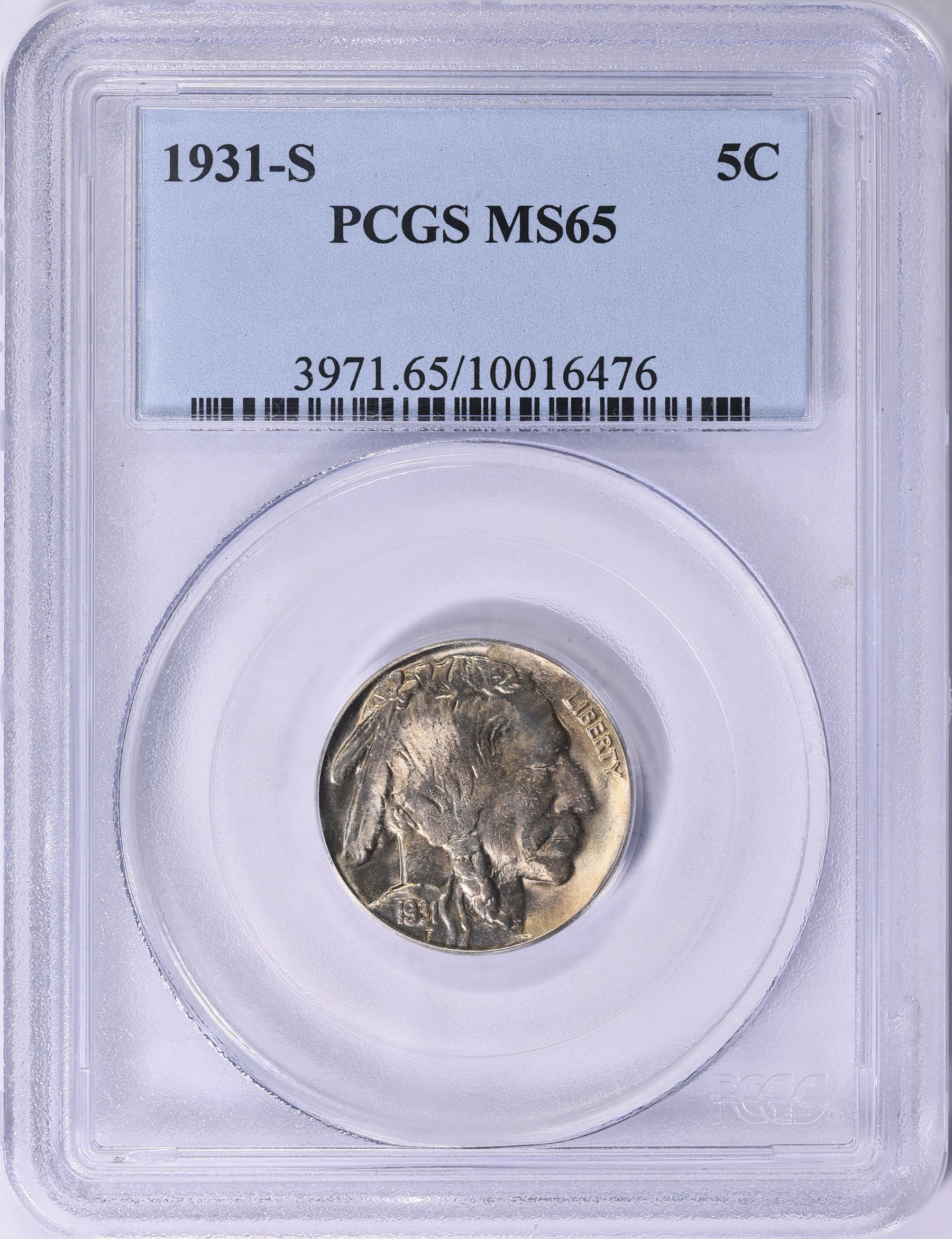 1931-S Buffalo Nickel PCGS MS-65 (Item 1789442) | GreatCollections Coin ...