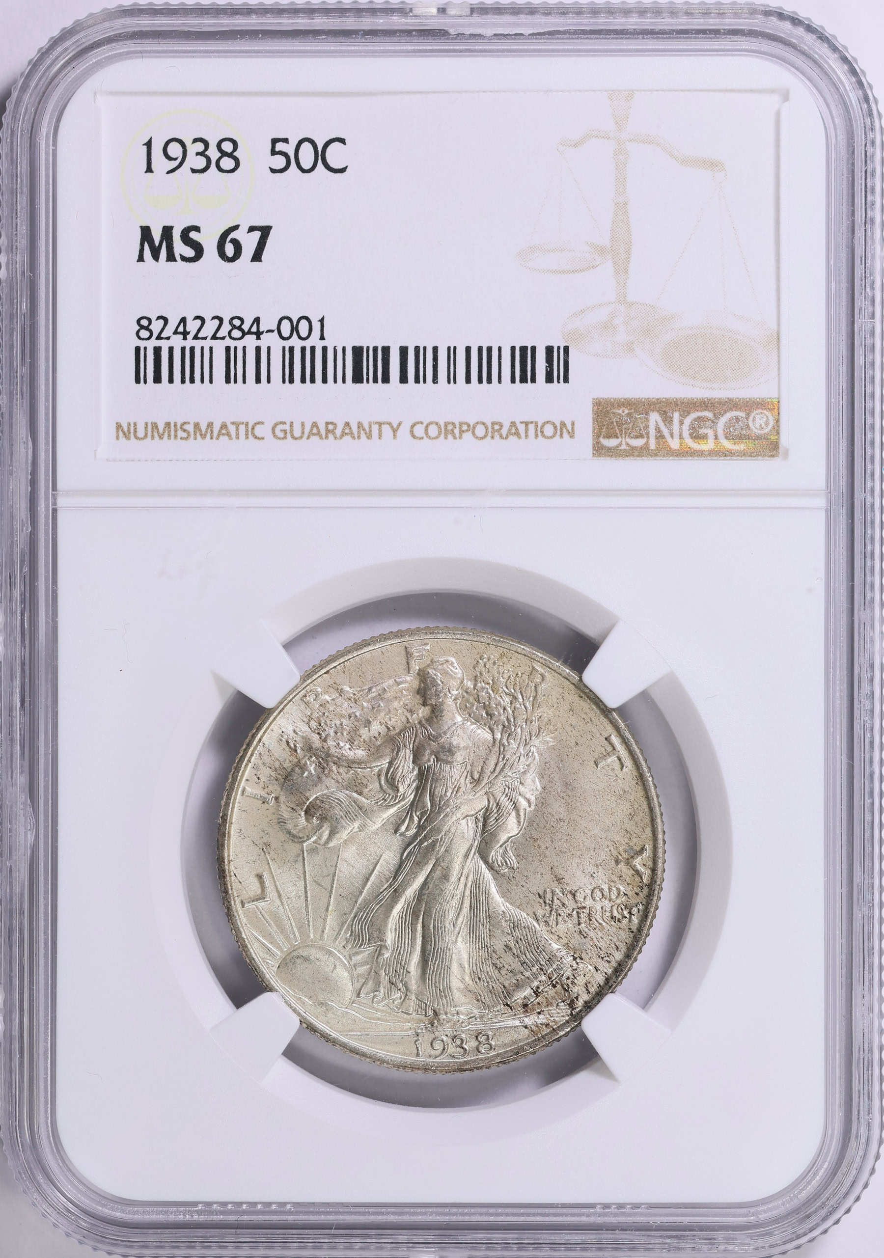1938 Walking Liberty Half Dollar NGC MS-67 (Item 1789459) | GreatCollections Coin Auctions