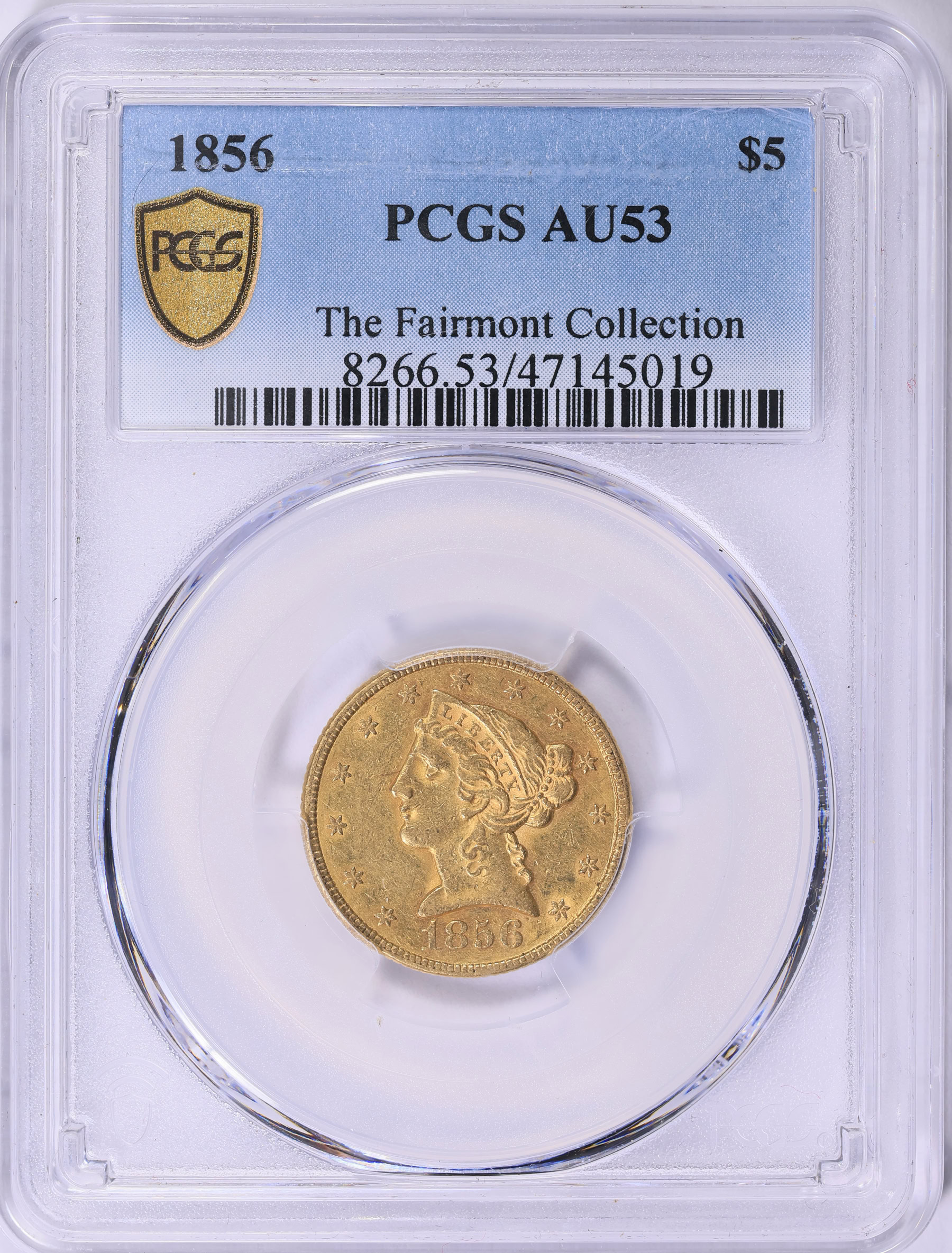 1856 Liberty Gold Half Eagle PCGS AU-53 (The Fairmont Collection) (Item ...