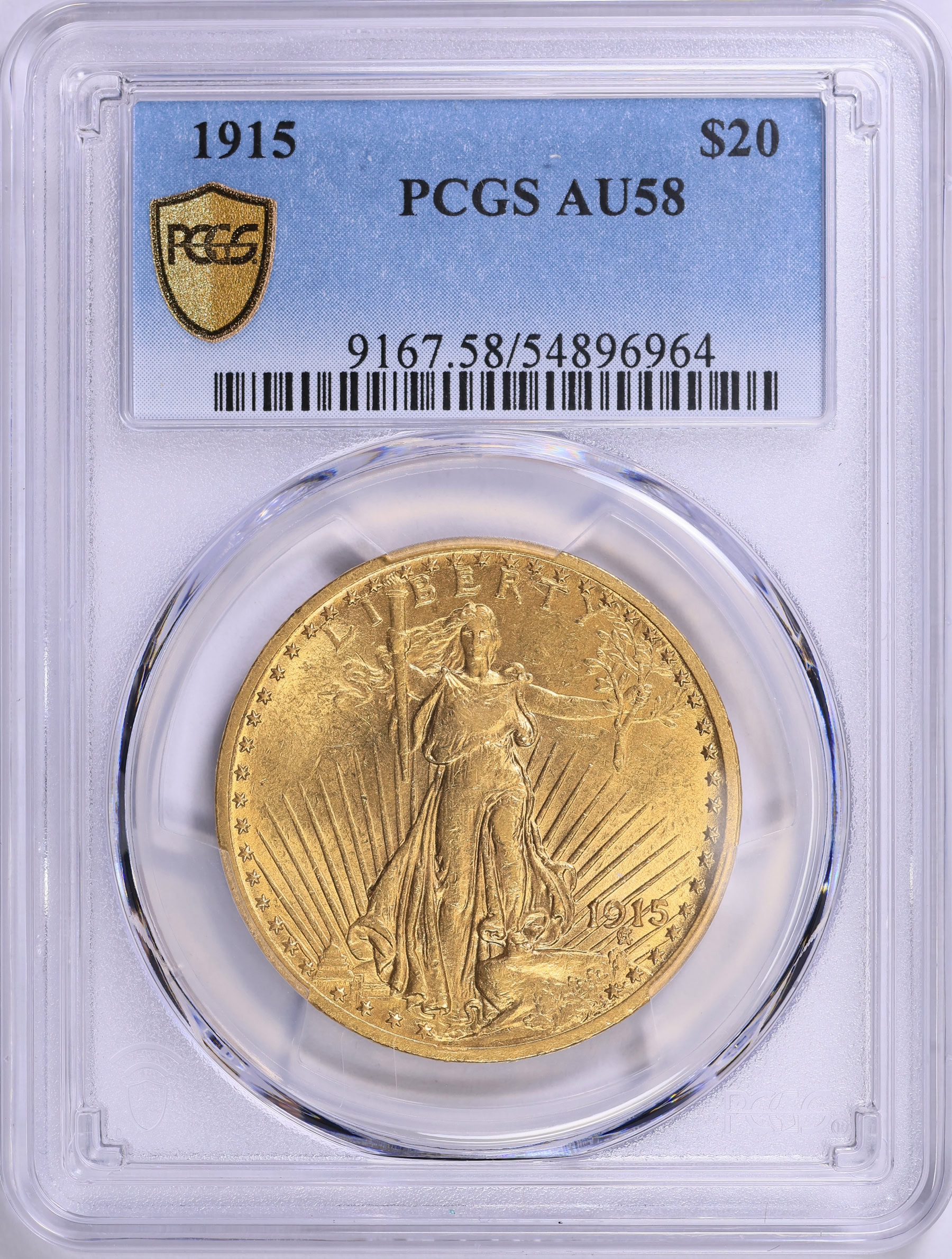 1915 Saint-Gaudens Gold Double Eagle PCGS AU-58 (Item 1789570) | GreatCollections Coin Auctions