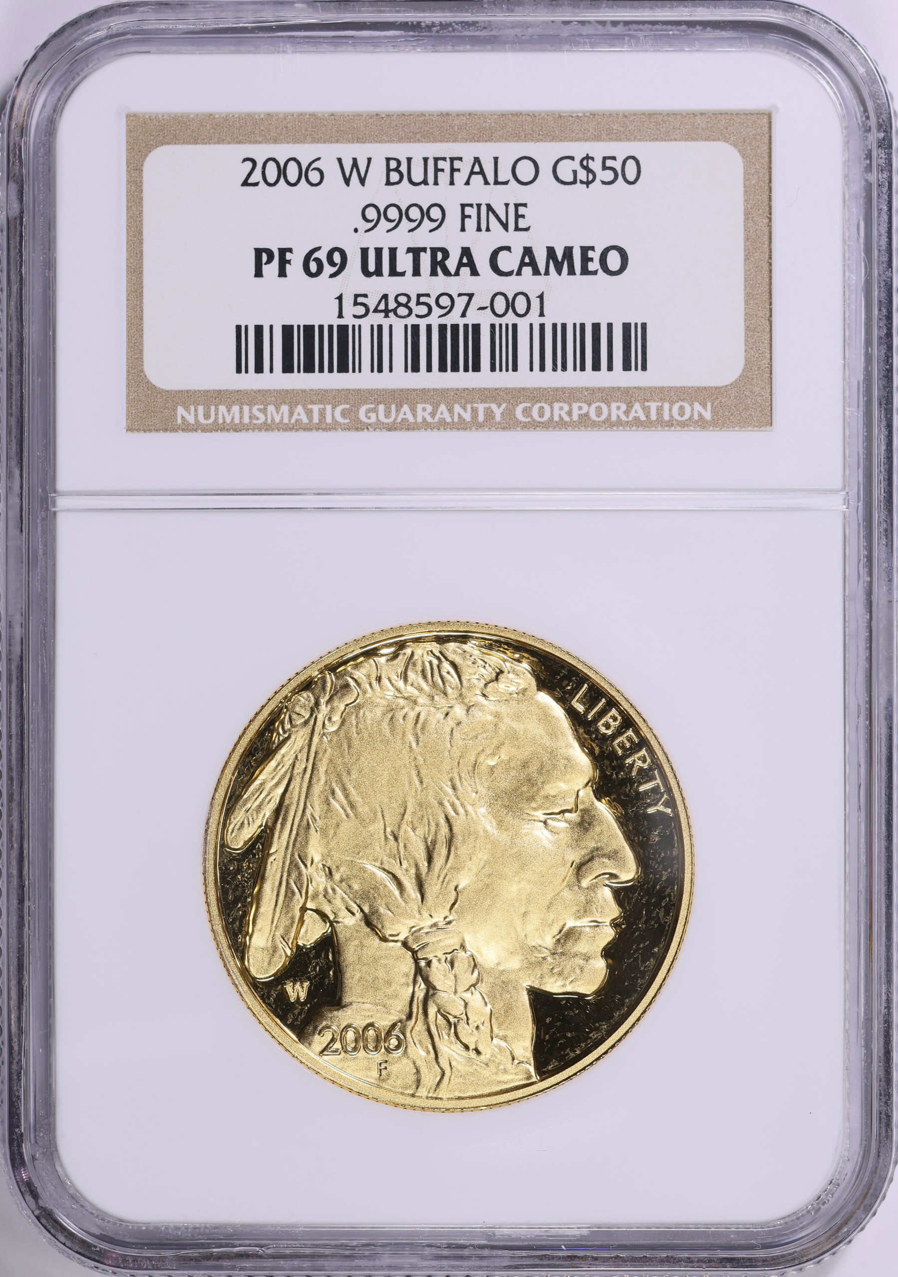 2006-W $50 One-Ounce Gold American Buffalo NGC Proof-69 UC (Item 1789602) | GreatCollections ...