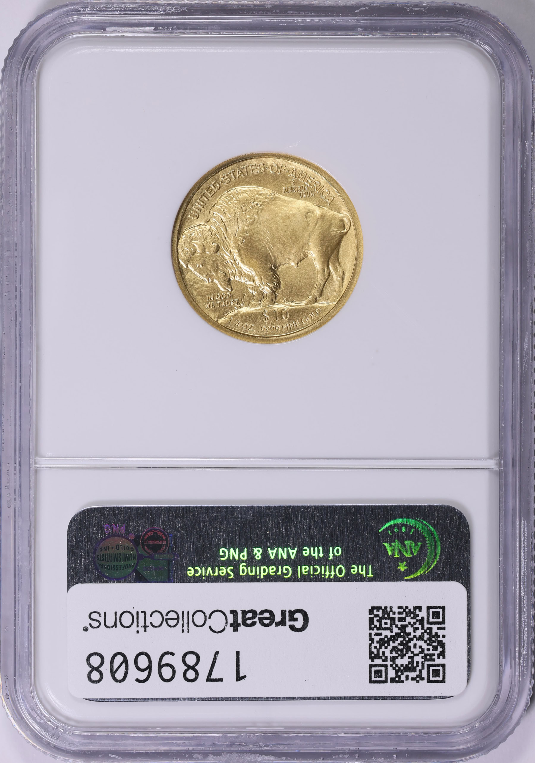 2008-W $10 Quarter-Ounce Gold American Buffalo Burnished Early Releases ...
