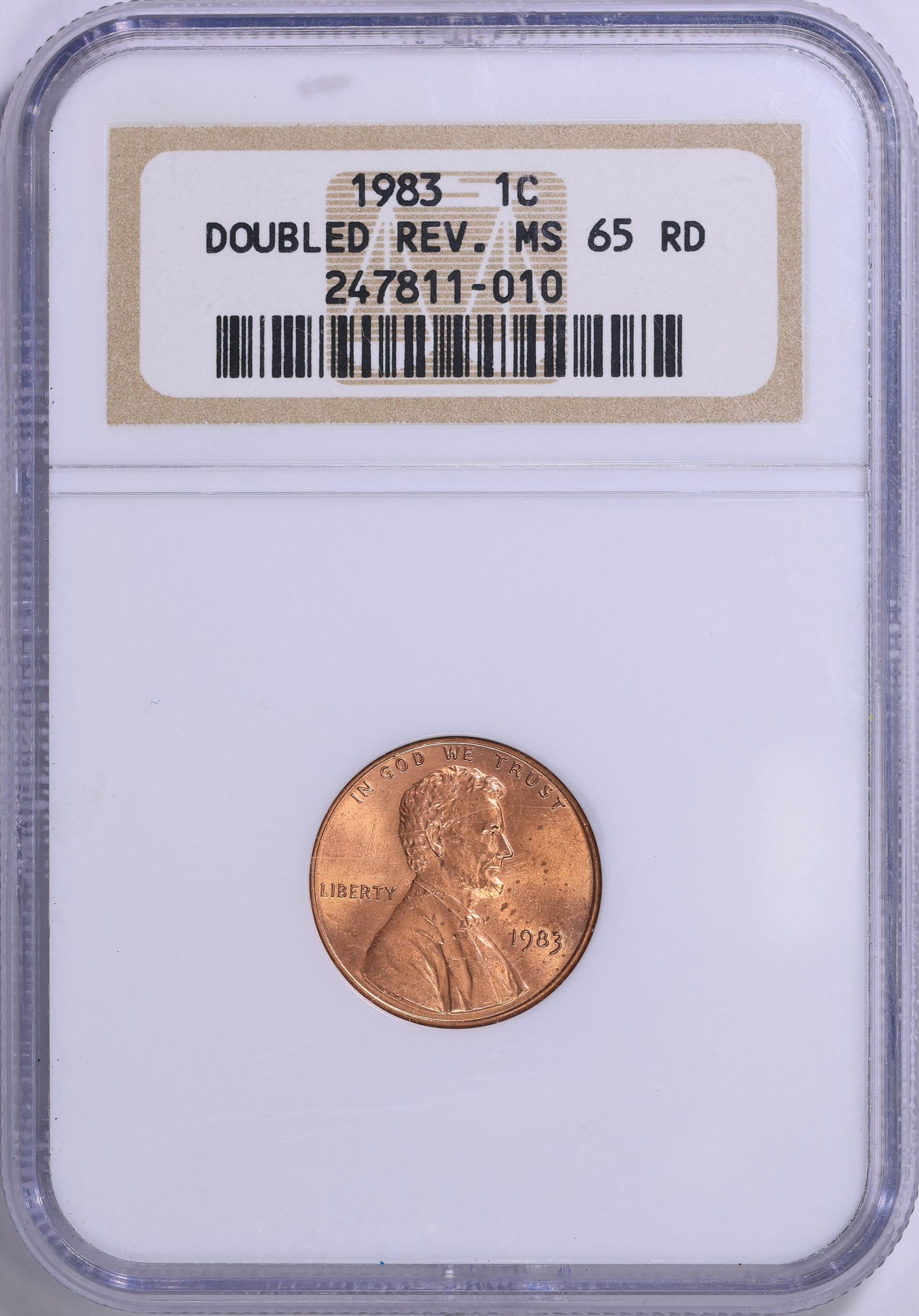 1983 Lincoln Cent Doubled Die Reverse NGC MS-65 RD (Item 1789634 ...
