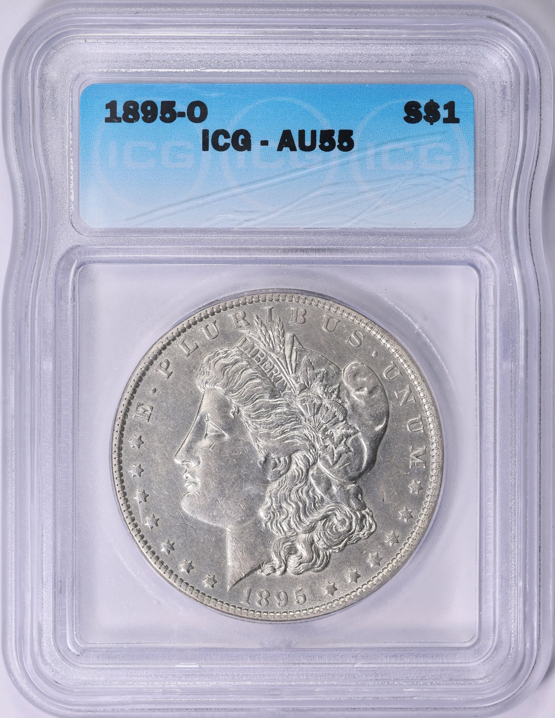 1895-O Morgan Silver Dollar ICG AU-55 (Item 1789645) | GreatCollections ...