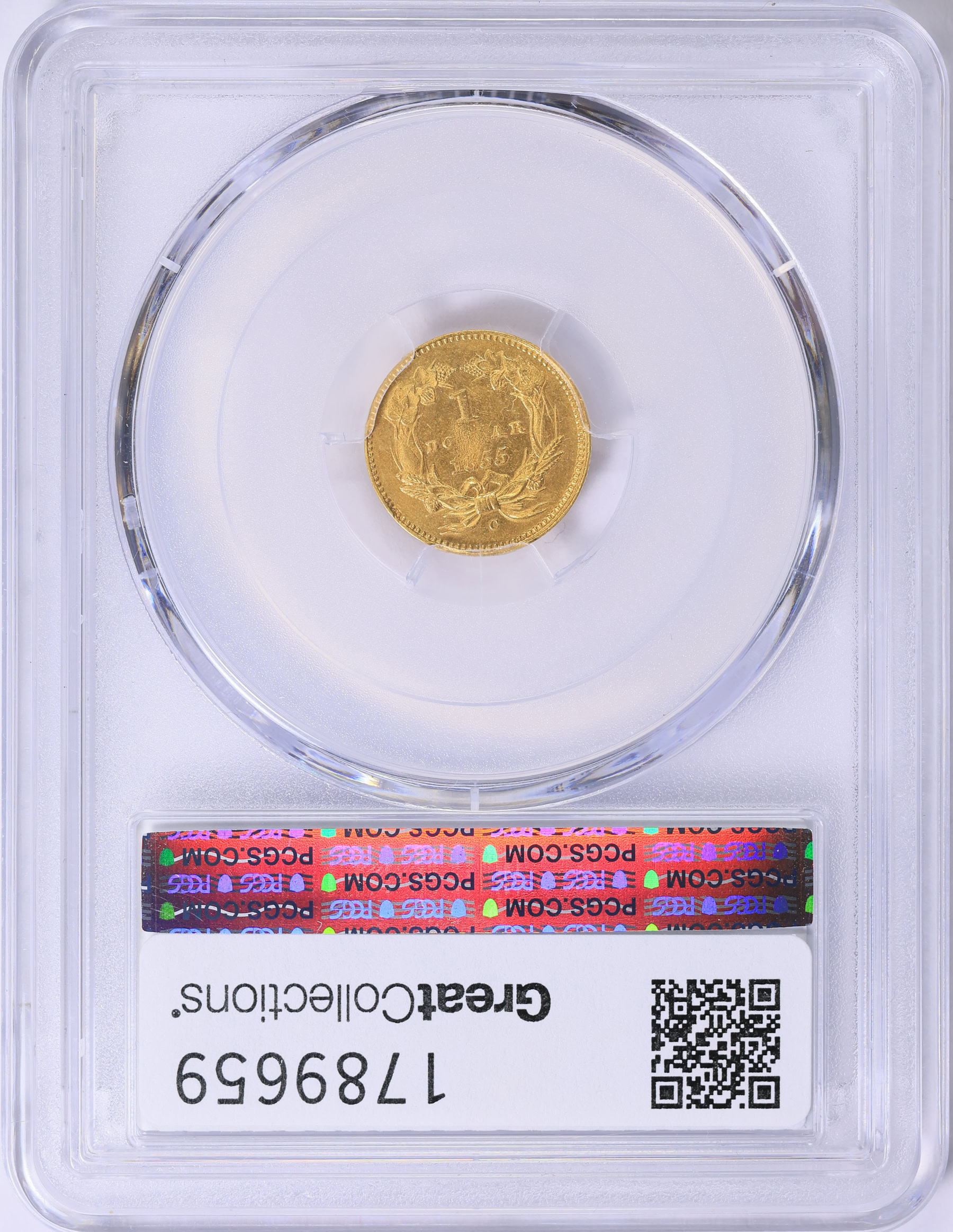 1855-C Indian Princess Gold Dollar PCGS Genuine AU Details (Item 1789659) | GreatCollections ...