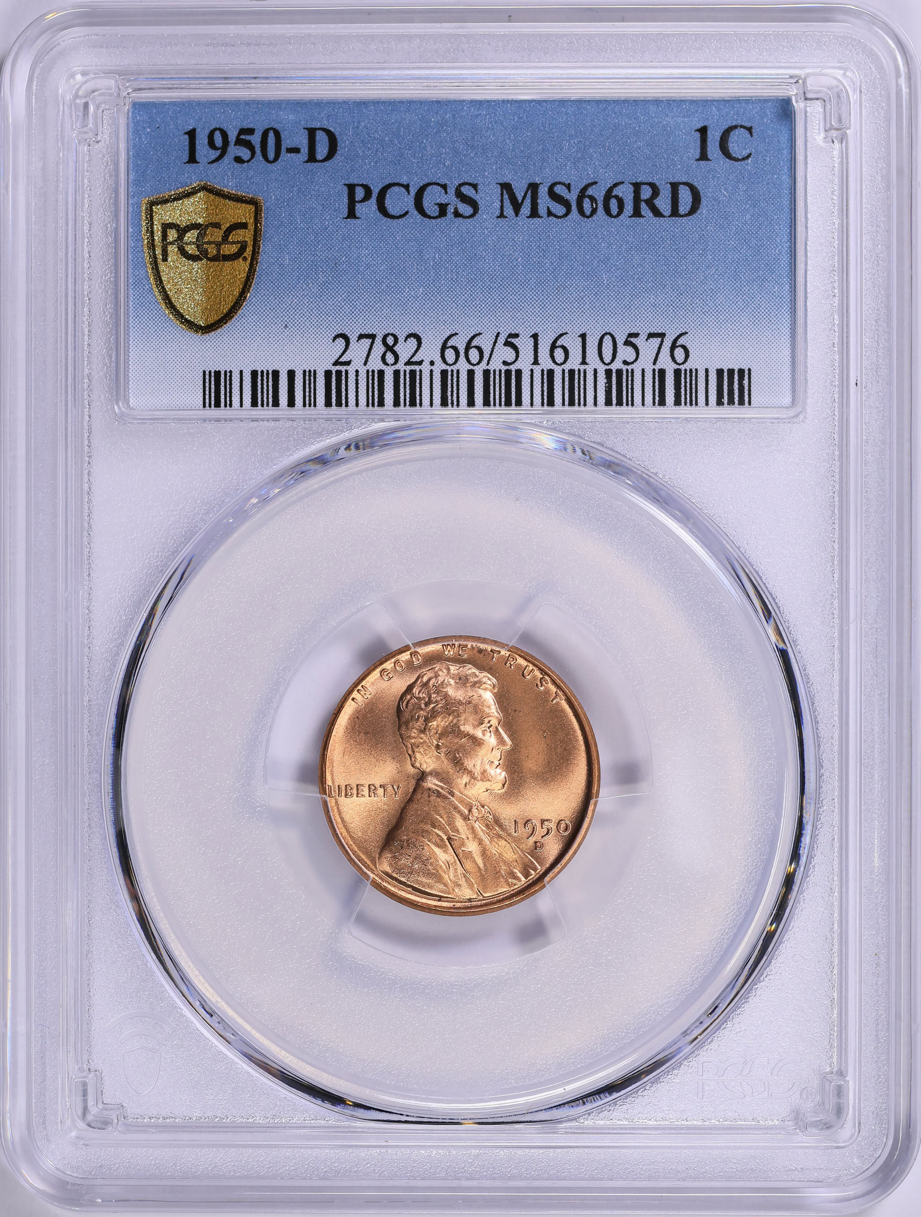 1950-D Lincoln Cent PCGS MS-66 RD (Item 1789690) | GreatCollections ...