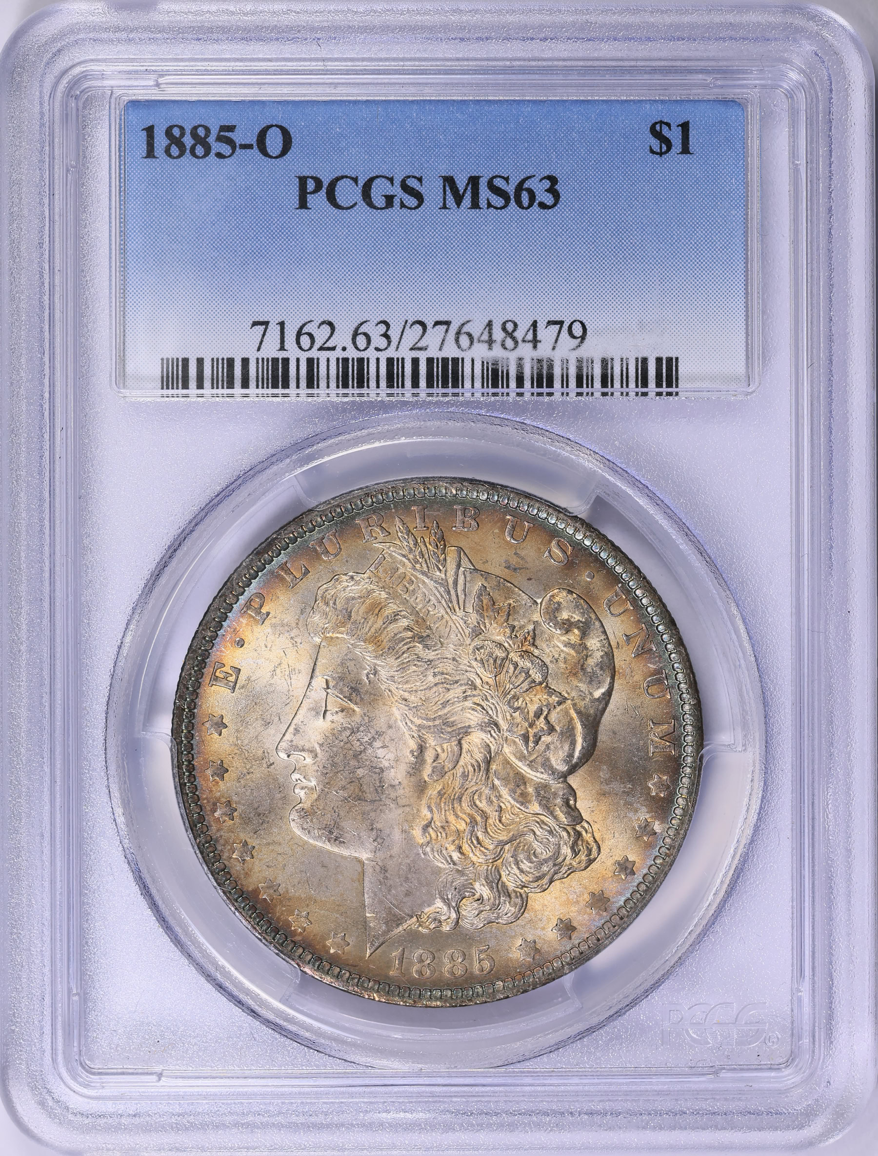 1885-O Morgan Silver Dollar PCGS MS-63 (Toned) (Item 1789702) | GreatCollections Coin Auctions