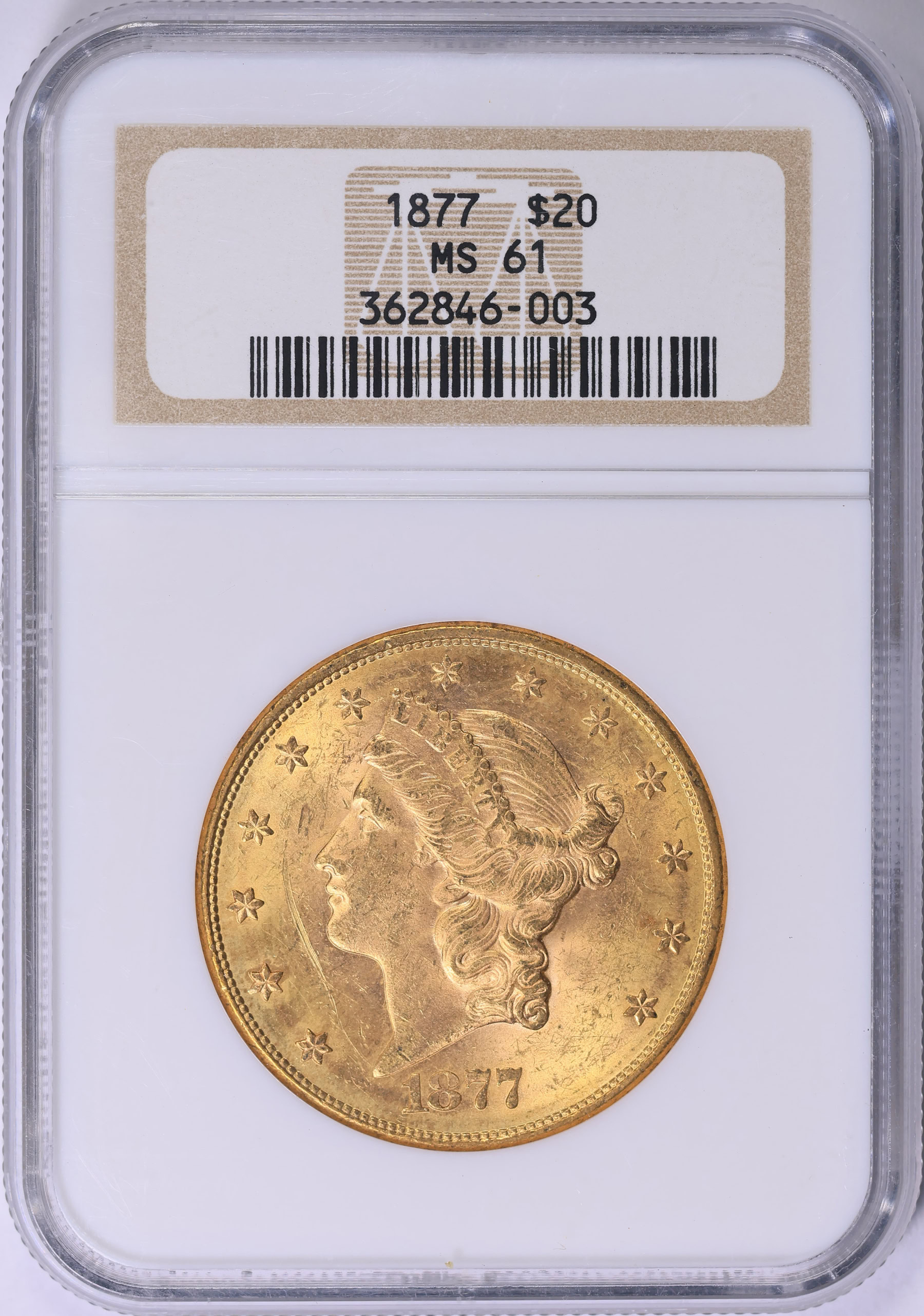 1877 Liberty Gold Double Eagle NGC MS-61 (Item 1789740 ...