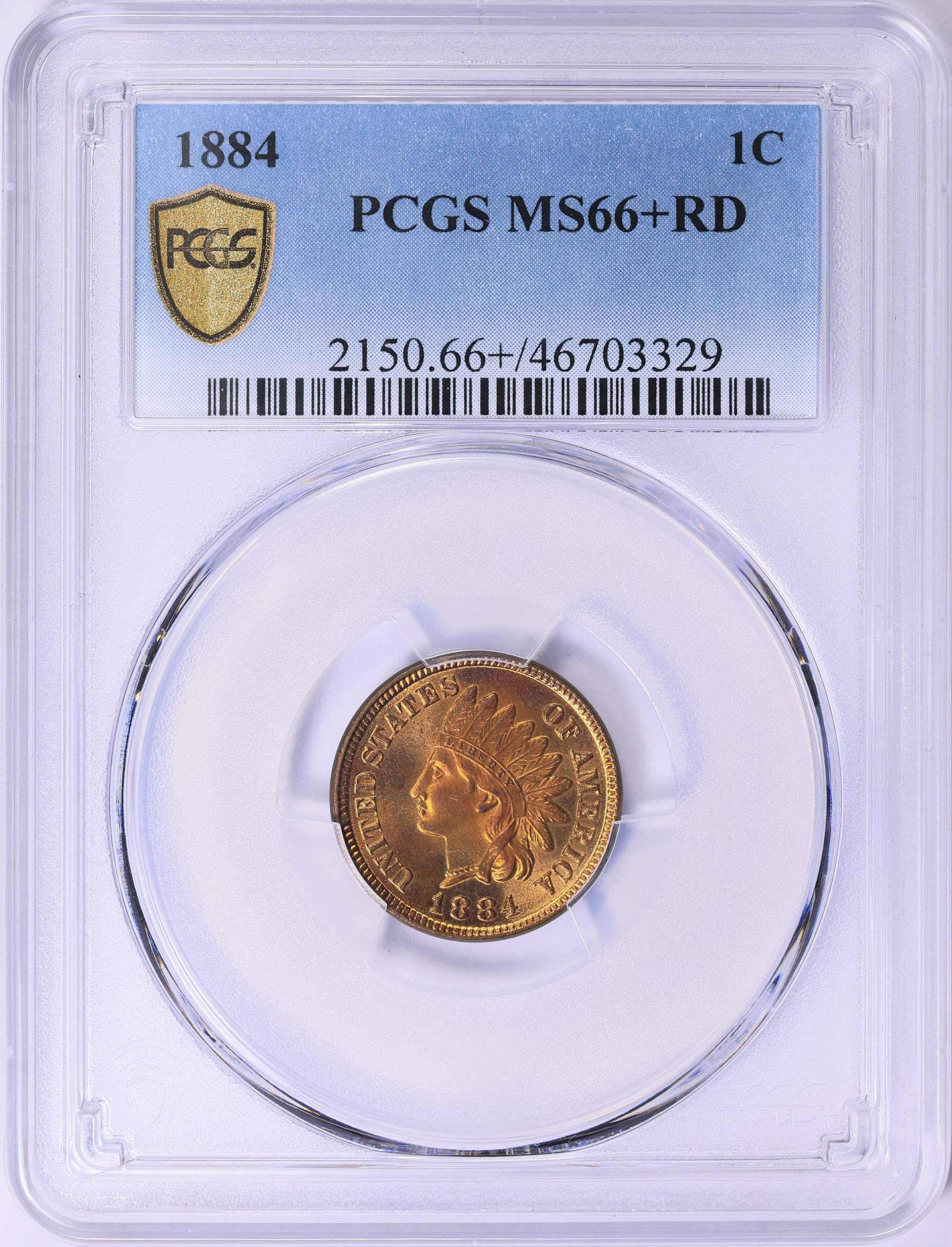 1884 Indian Cent PCGS MS-66+ RD (Item 1789754) | GreatCollections Coin Auctions