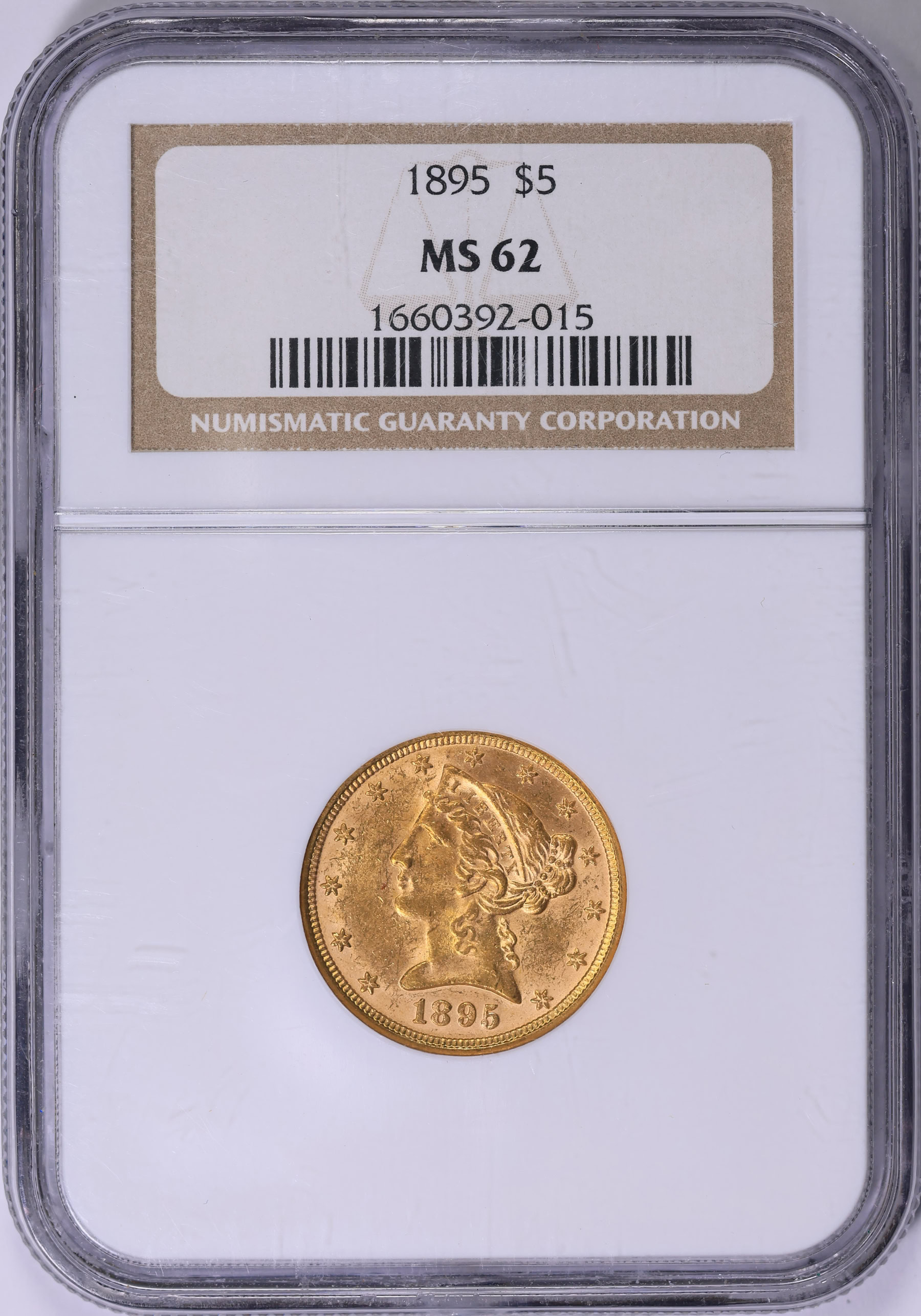 1895 Liberty Gold Half Eagle NGC MS-62 (Item 1789767) | GreatCollections Coin Auctions