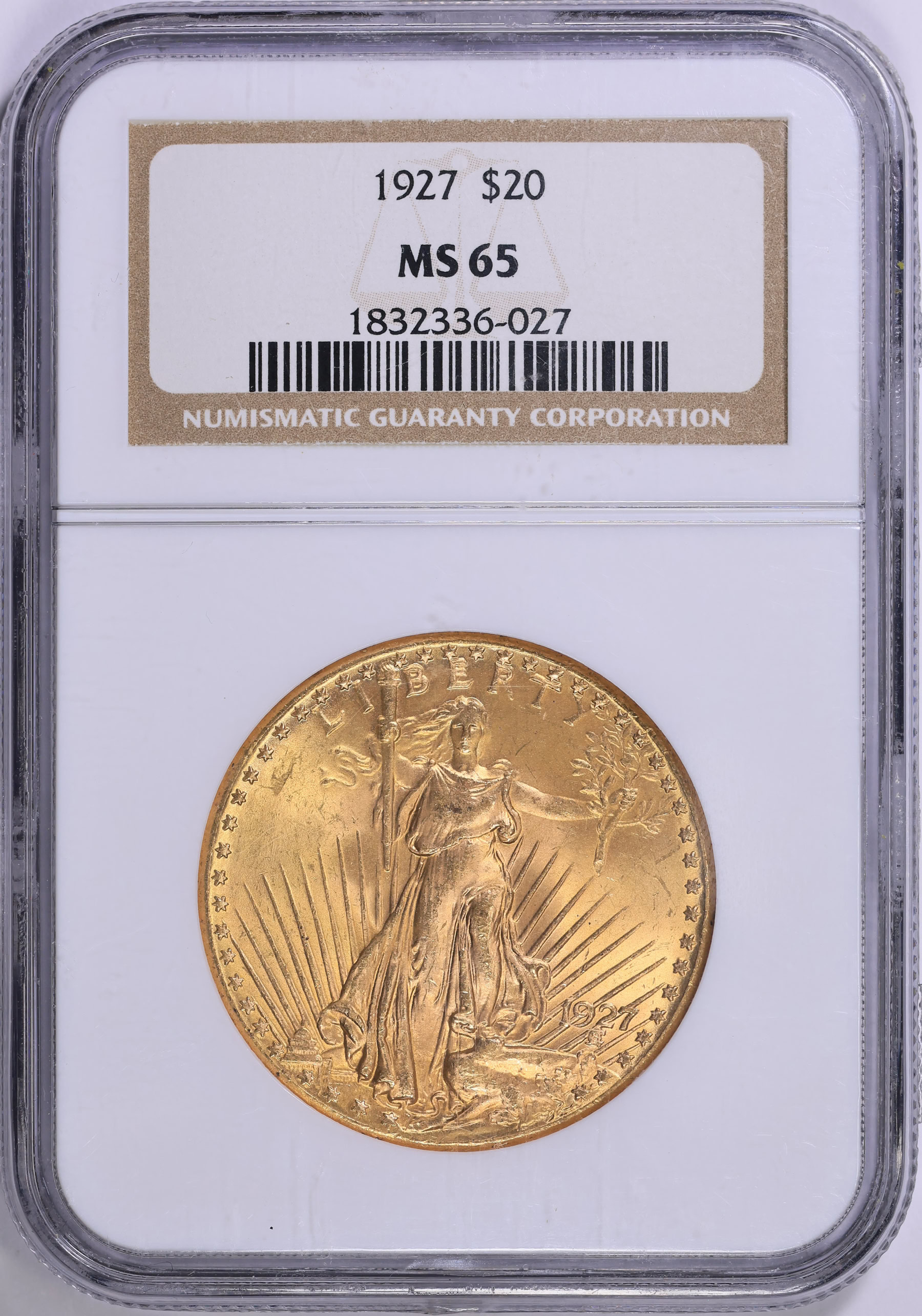 1927 Saint-Gaudens Gold Double Eagle NGC MS-65 (Item 1789773 ...