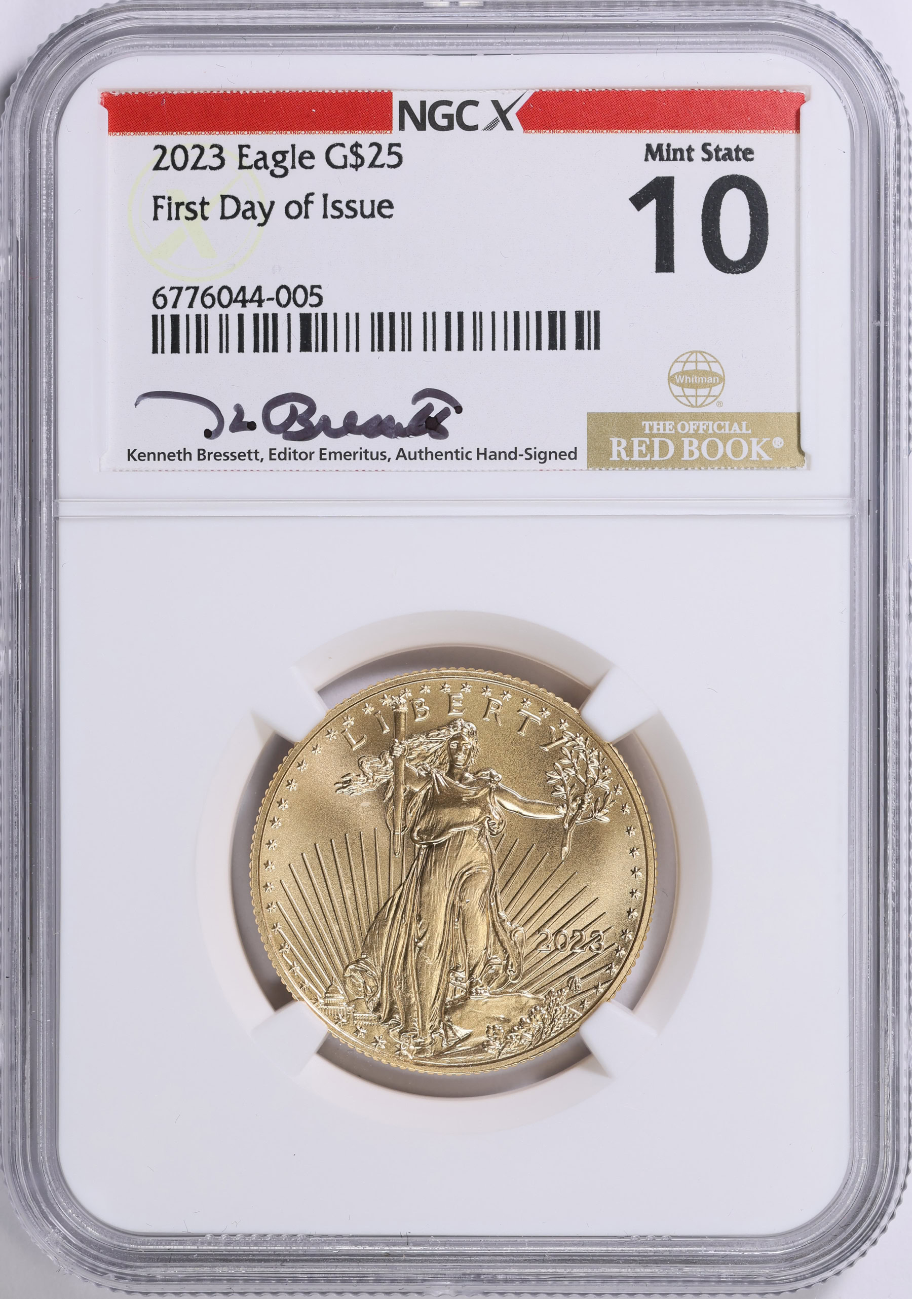2023 $25 Half-Ounce Gold American Eagle First Day of Issue NGCX Mint ...