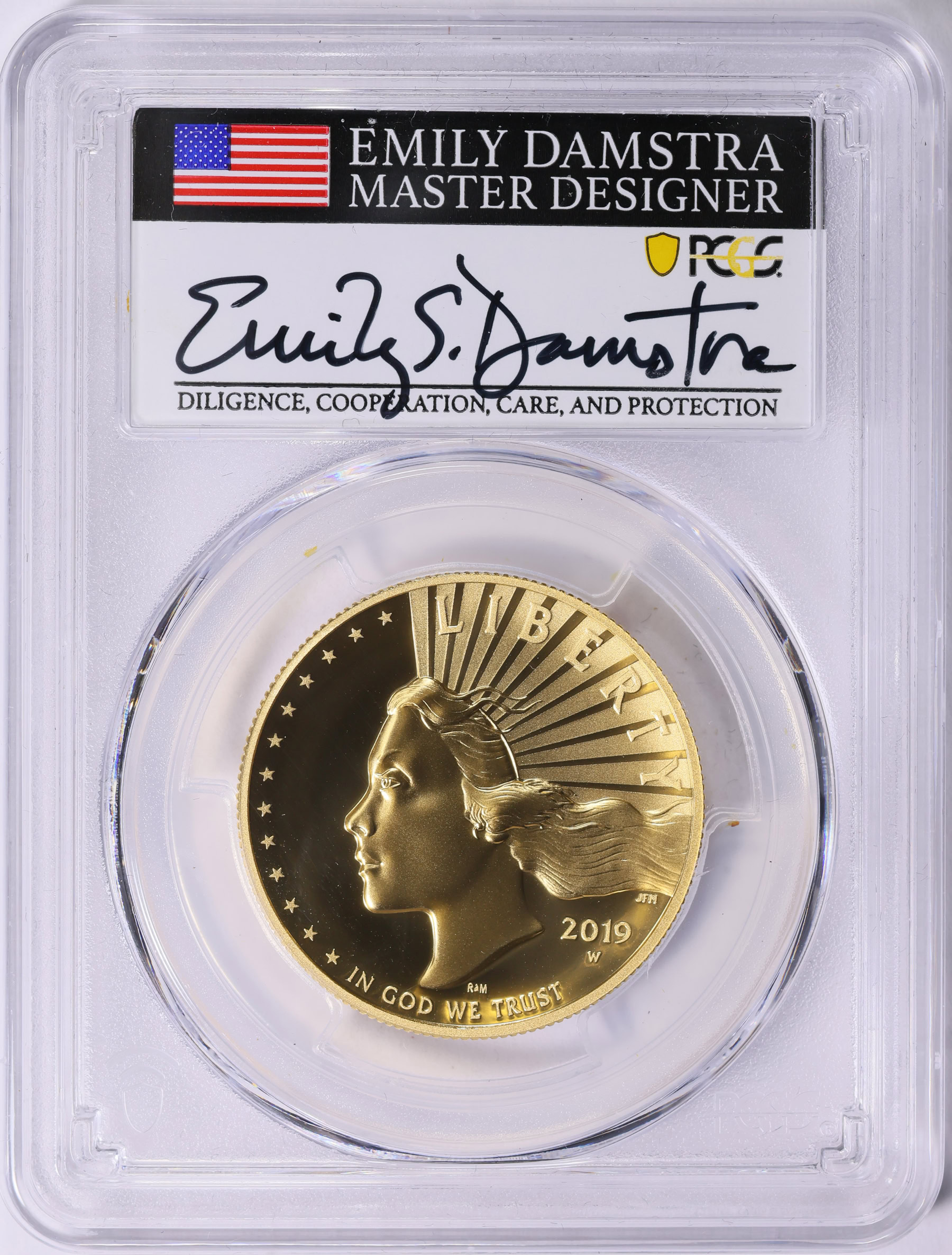 2019-W (2021) Gold $100 American Liberty High Relief Enhanced WP Mint ...