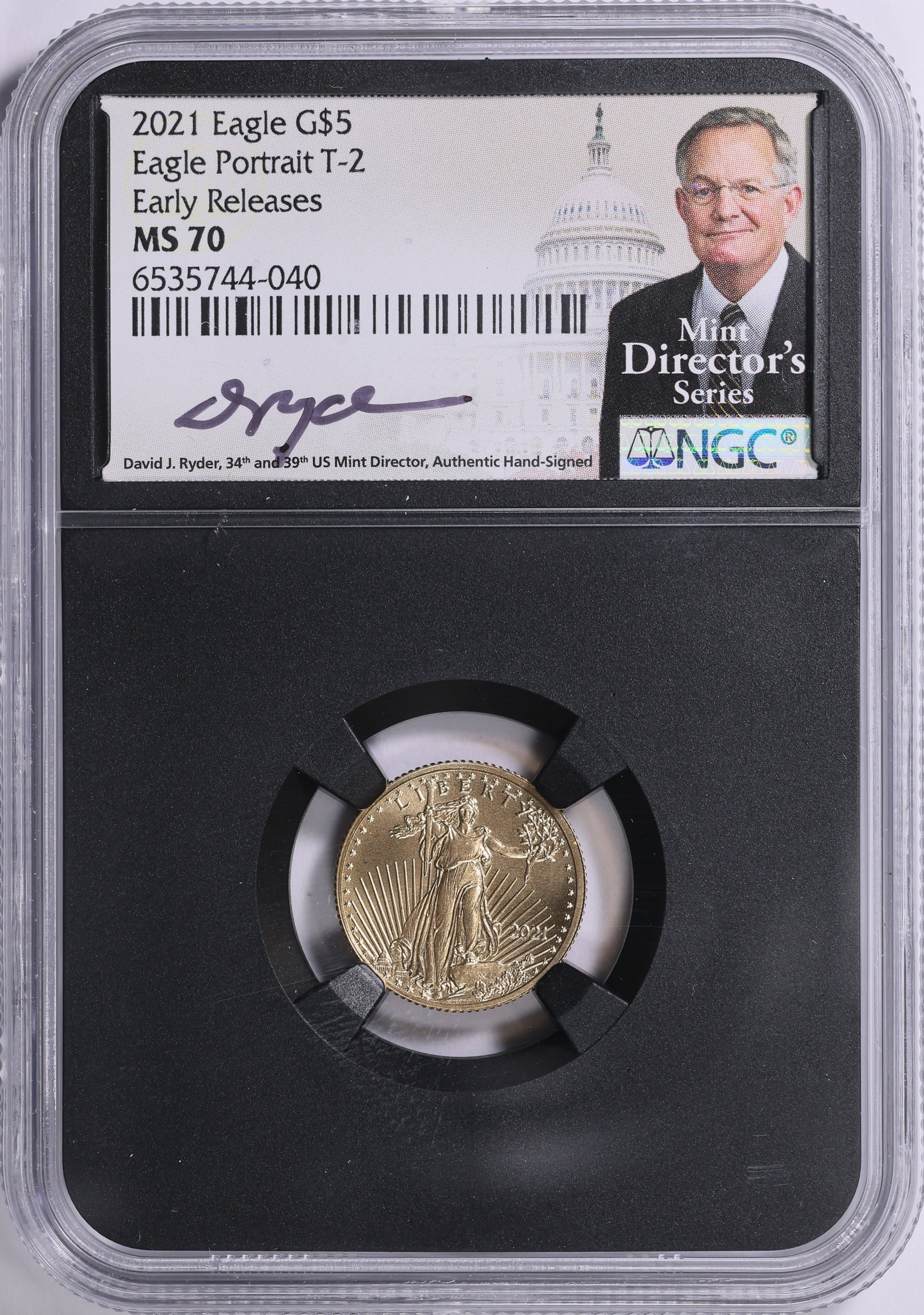 2021 $5 Tenth-Ounce Gold American Eagle Type 2 Early Releases NGC MS-70 ...