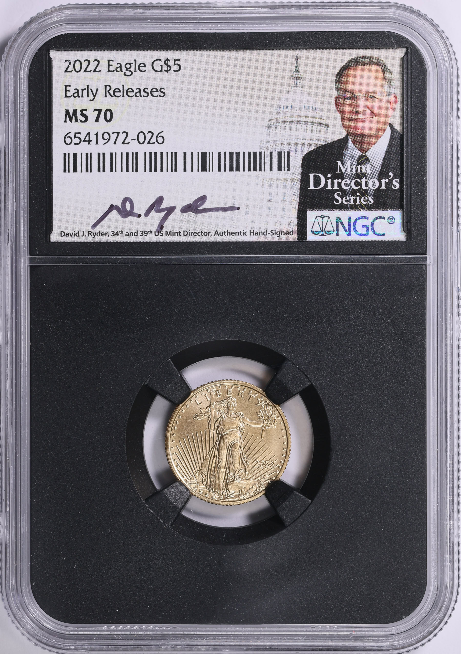 2022 $5 Tenth-Ounce Gold American Eagle Early Releases NGC MS-70 (David ...