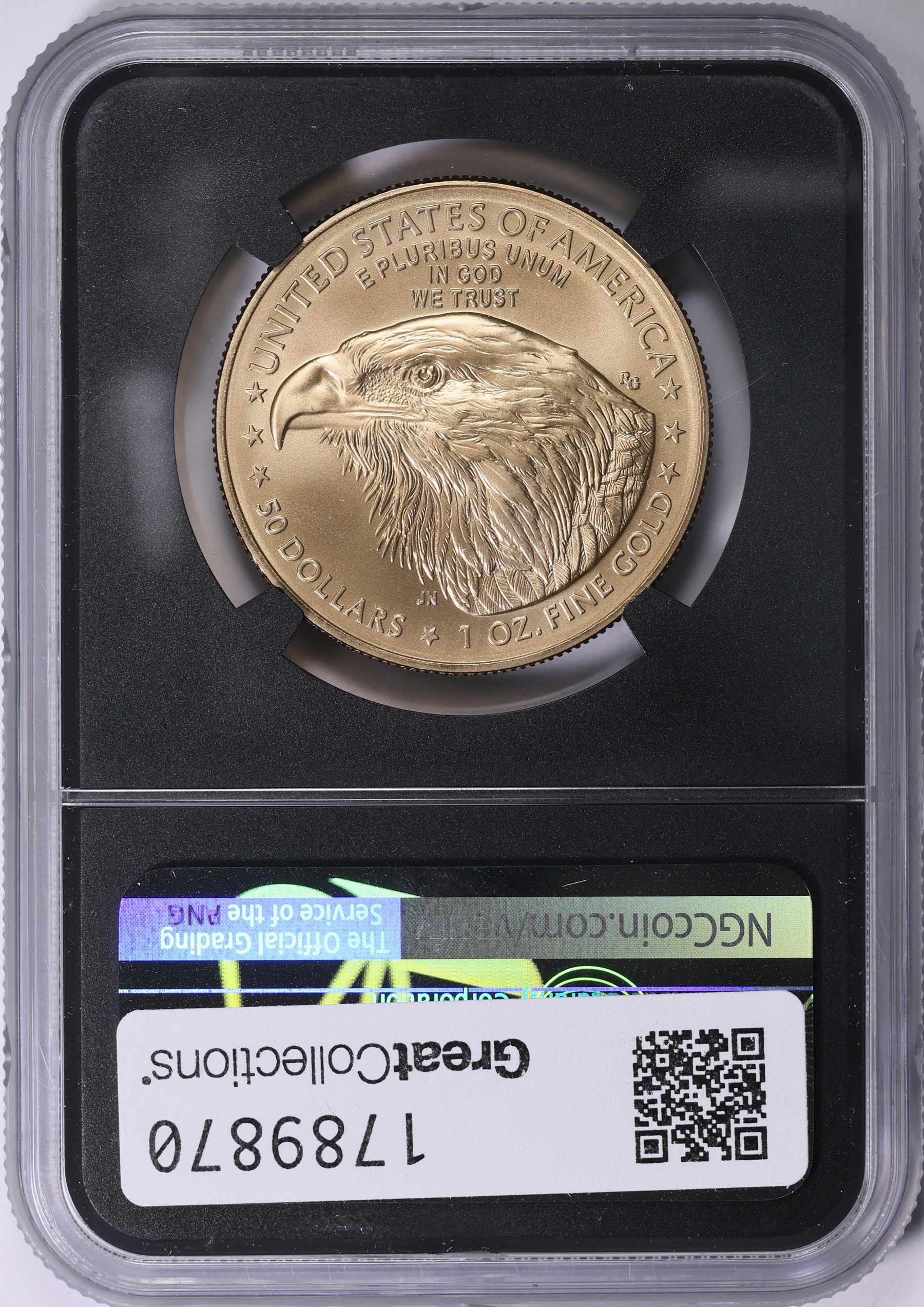 2022 $50 One-Ounce Gold American Eagle Early Releases NGC MS-70 (David ...