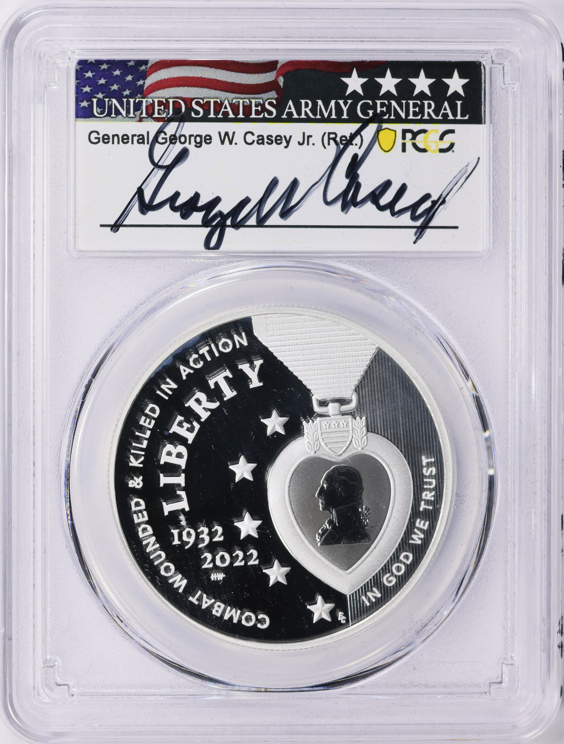 2022-W National Purple Heart Hall of Honor Silver Dollar First Strike ...