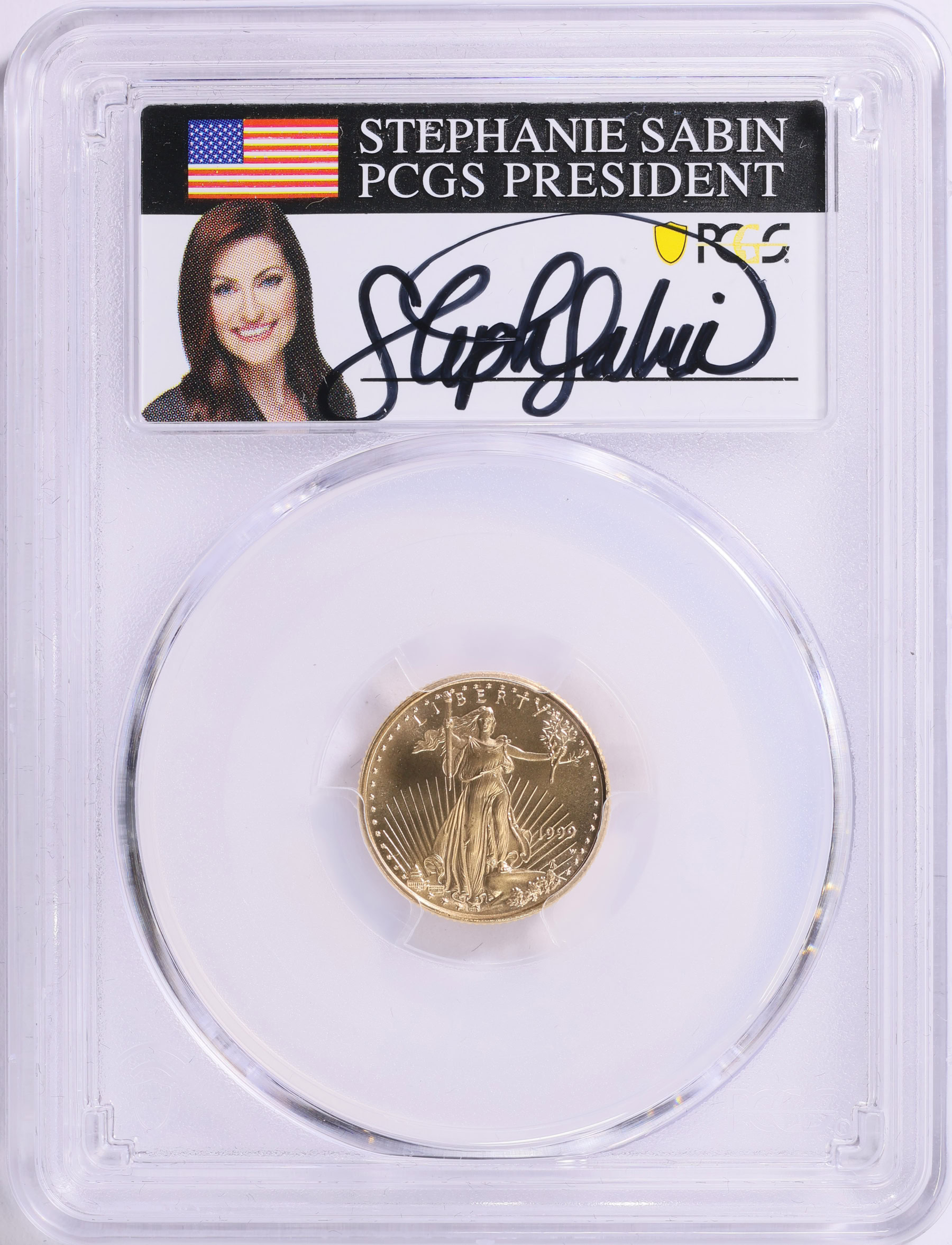 1999-W $5 Tenth-Ounce Gold American Eagle Unfinished Proof Dies PCGS MS ...