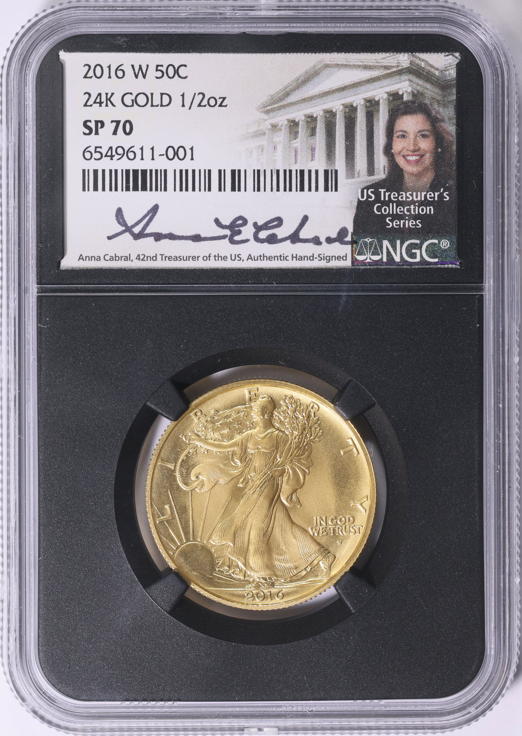 2016-W Walking Liberty Half Dollar 100th Anniversary Gold NGC SP-70 ...